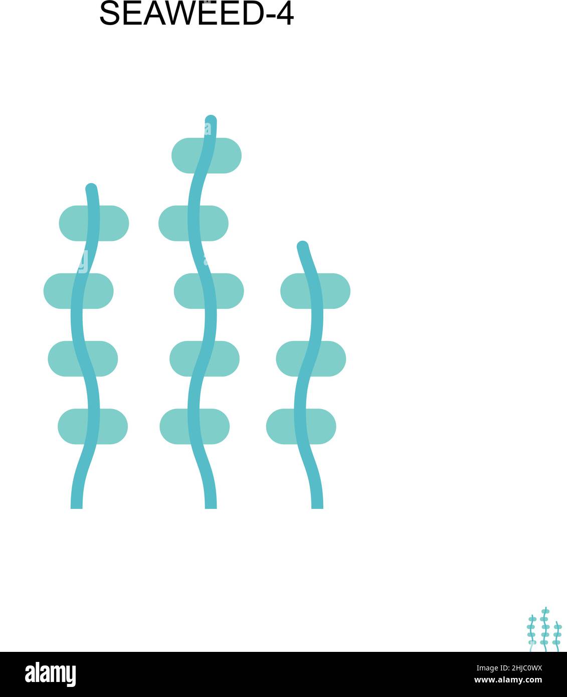 Seaweed-4 Simple vector icon. Illustration symbol design template for ...