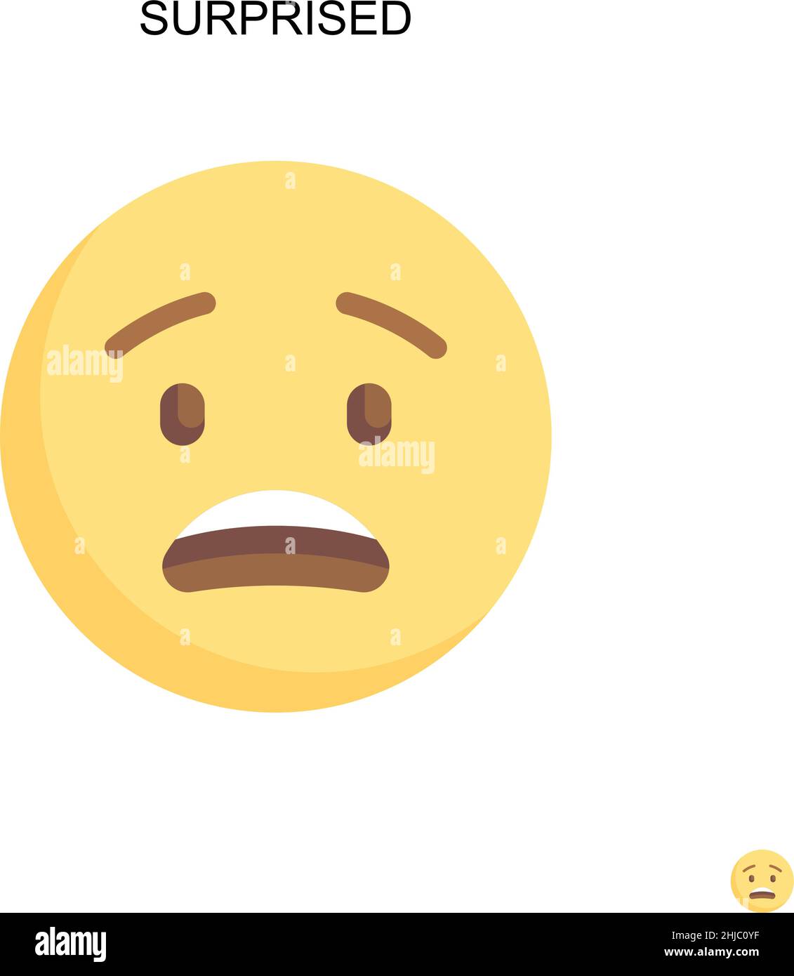 Surprised Simple vector icon. Illustration symbol design template for ...