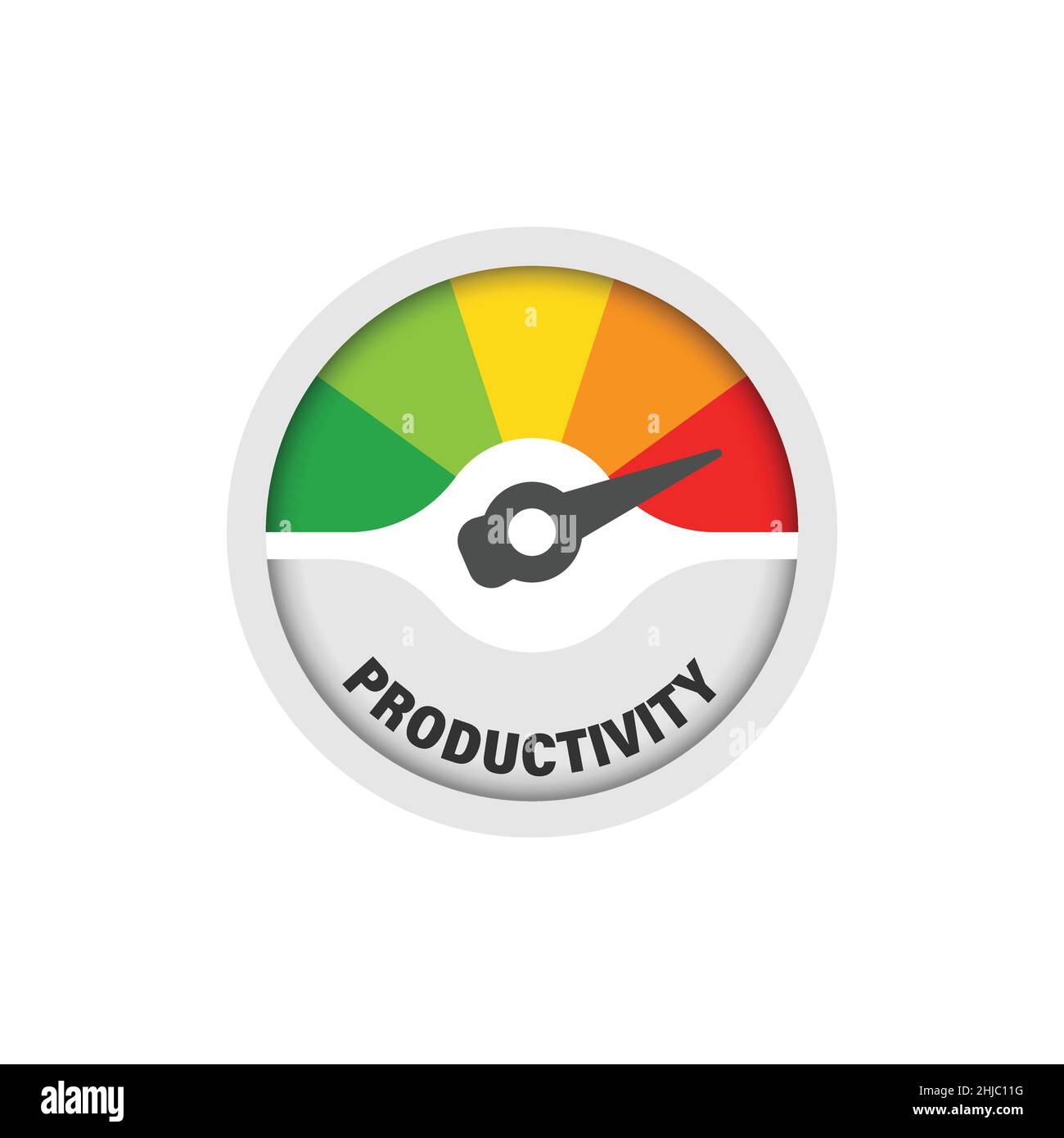 Productivity icon in flat style. Process strategy vector illustration ...