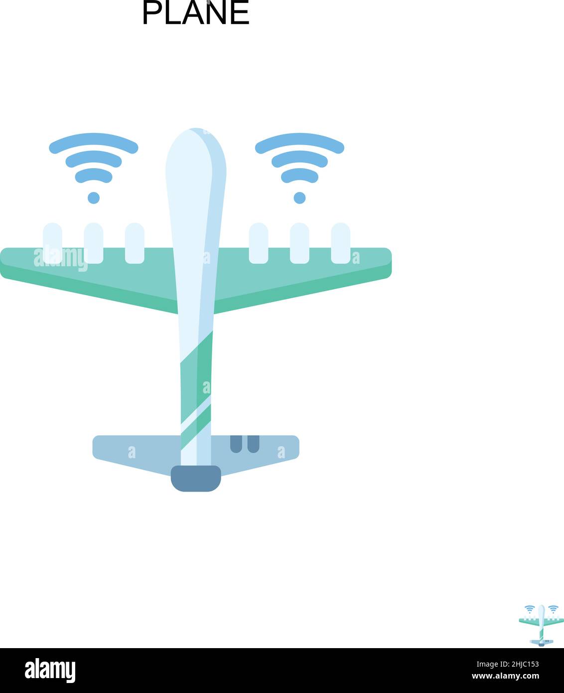 Plane Simple vector icon. Illustration symbol design template for web ...