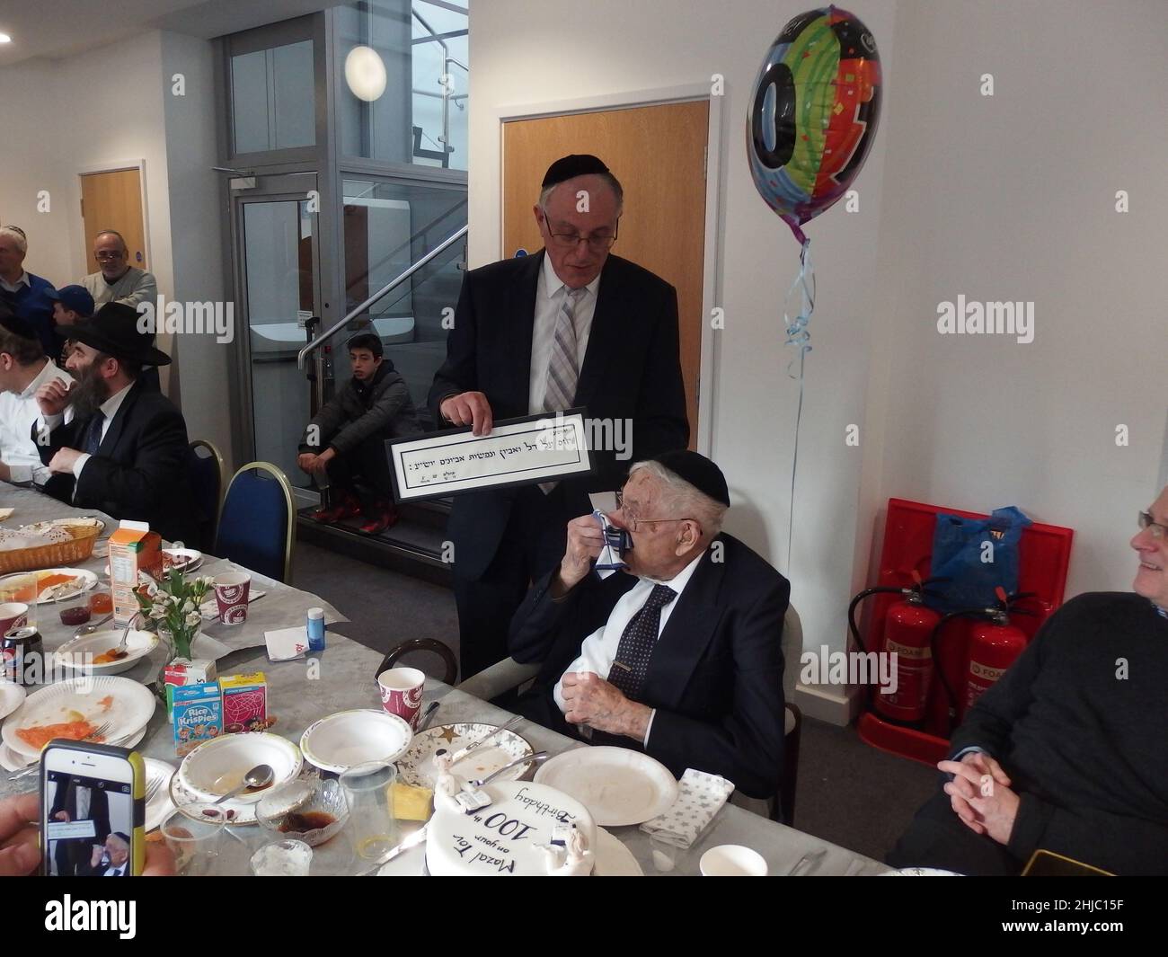 100 year old Dr Gerald Jacobs of the Birmingham Central Synagogue at a ...