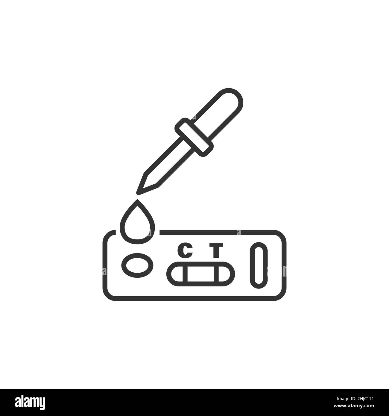 Coronavirus rapid test icon in flat style. covid-19 vector illustration ...