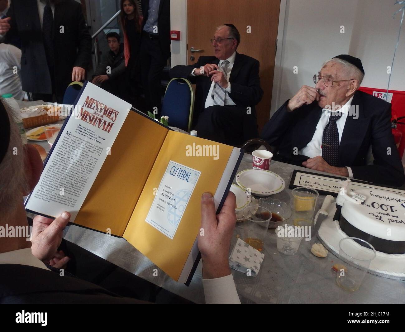 100 year old Dr Gerald Jacobs of the Birmingham Central Synagogue at a ...