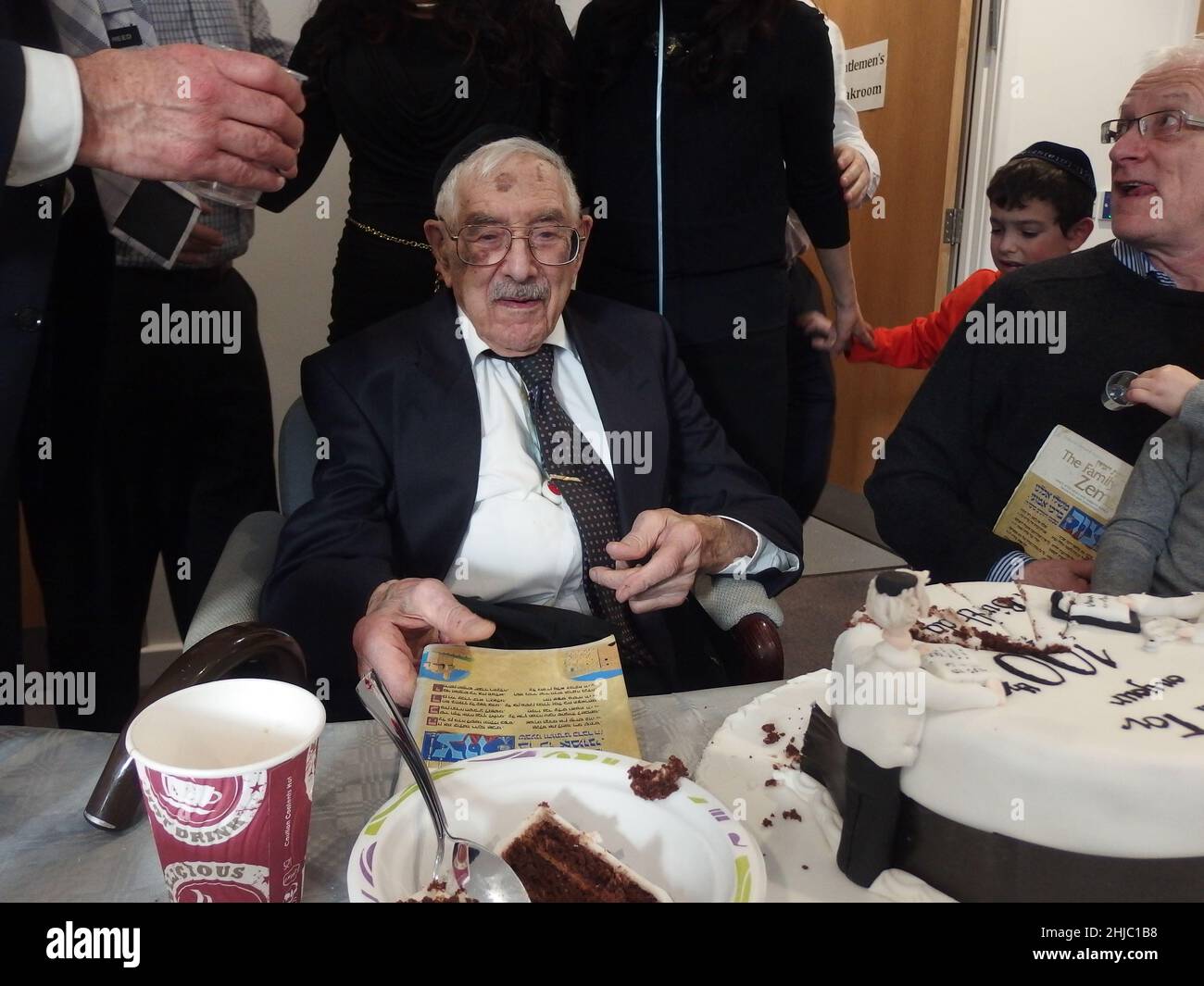100 year old Dr Gerald Jacobs of the Birmingham Central Synagogue at a ...