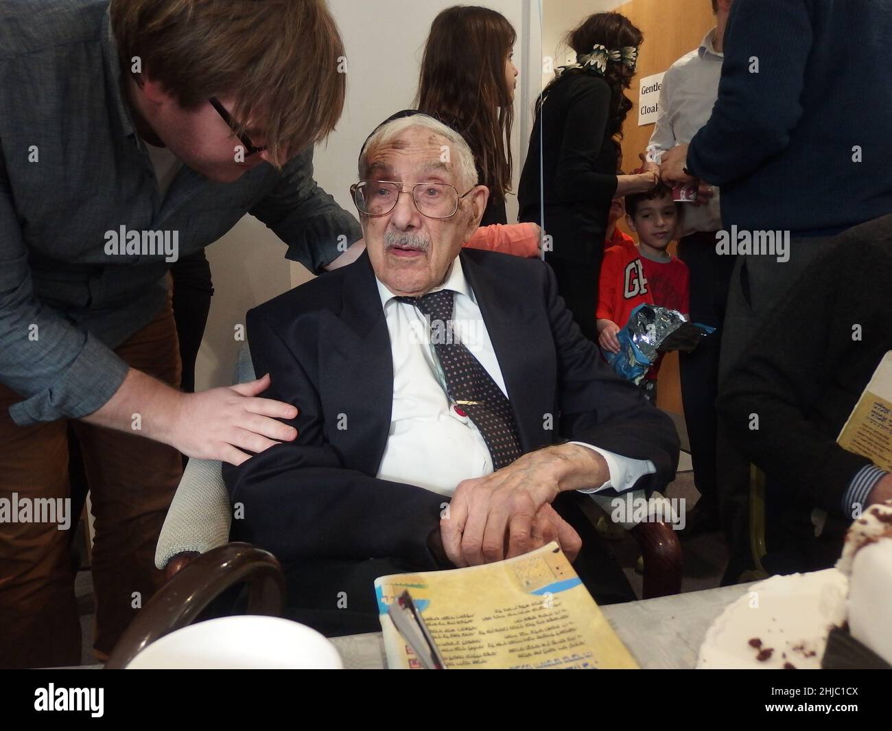 100 year old Dr Gerald Jacobs of the Birmingham Central Synagogue at a ...