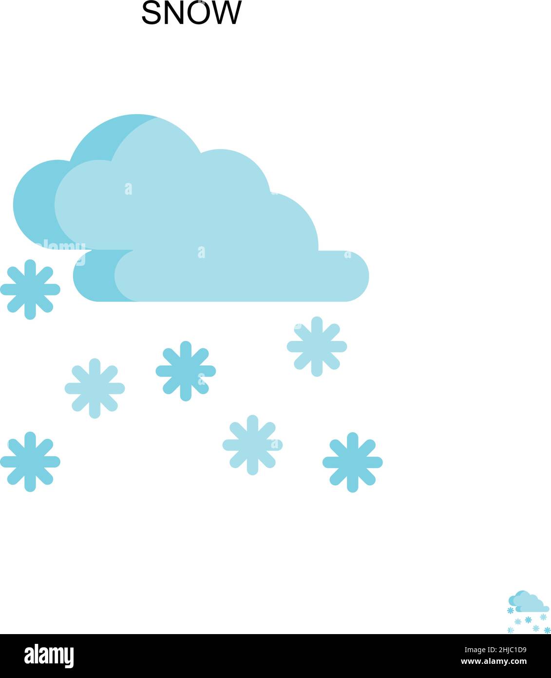 Snow Simple vector icon. Illustration symbol design template for web ...