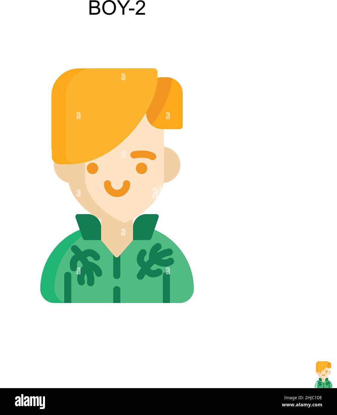 Boy-2 Simple vector icon. Illustration symbol design template for web ...