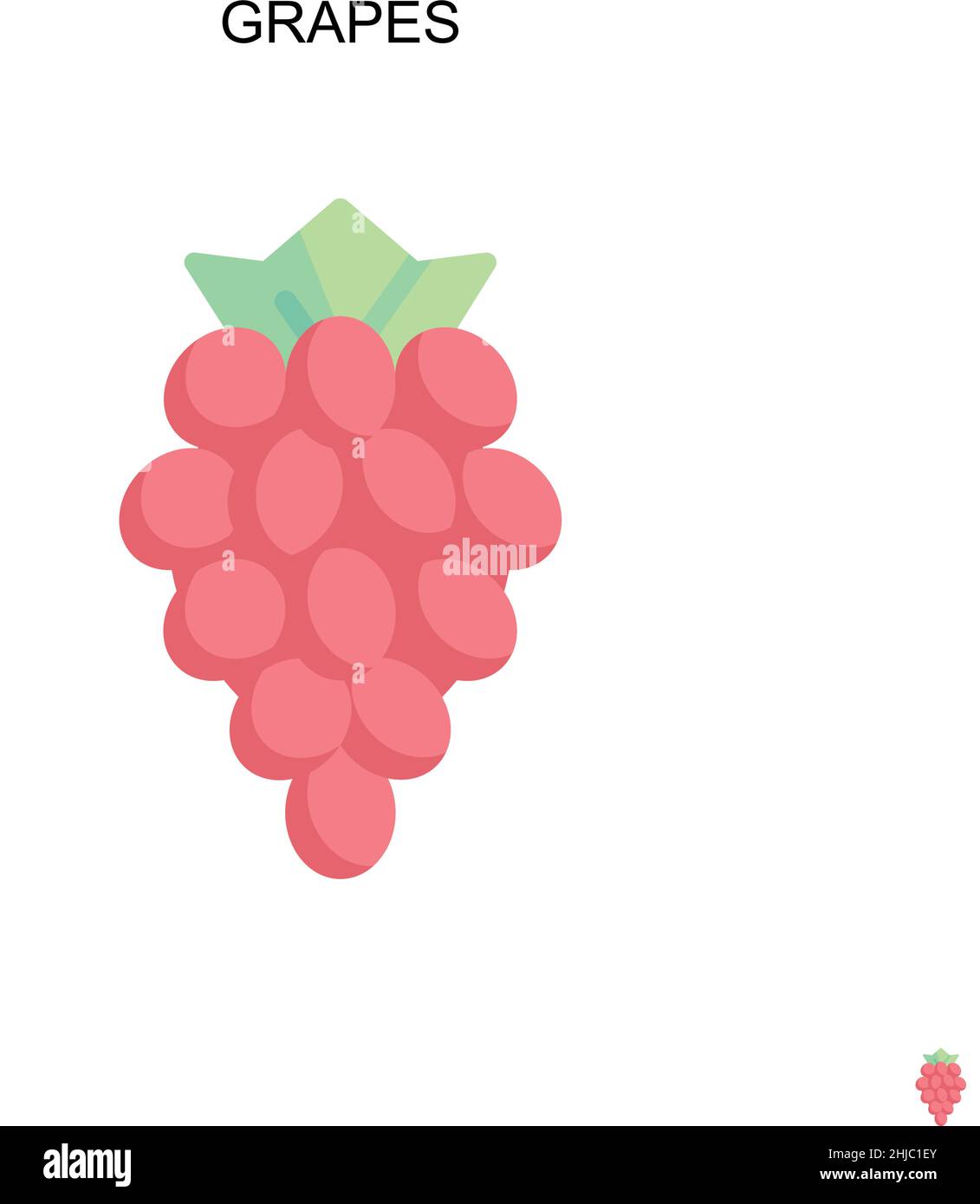 Grapes Simple vector icon. Illustration symbol design template for web ...