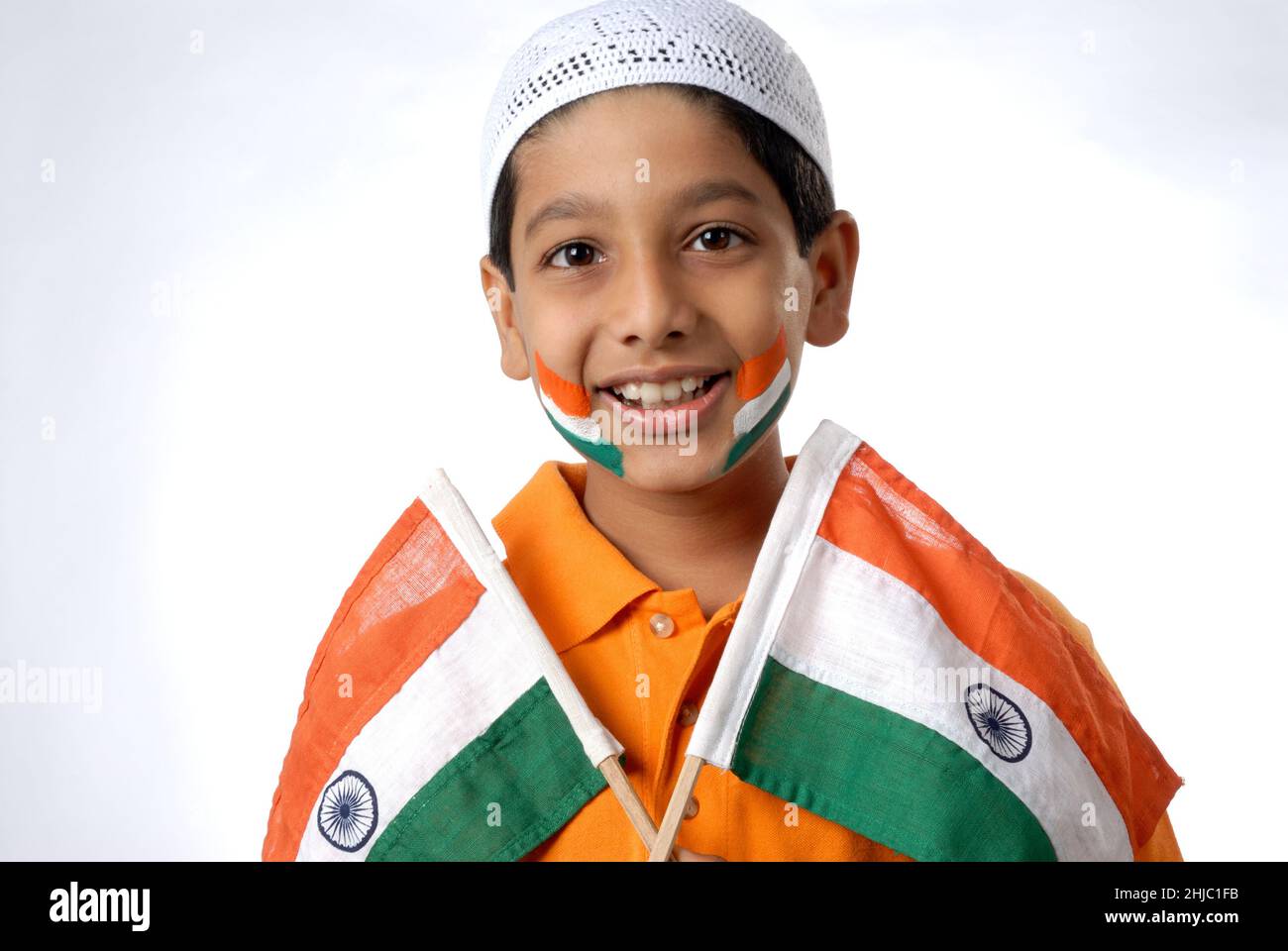 India - Portrait of Indian Asian eight years old Muslim boy with Indian ...