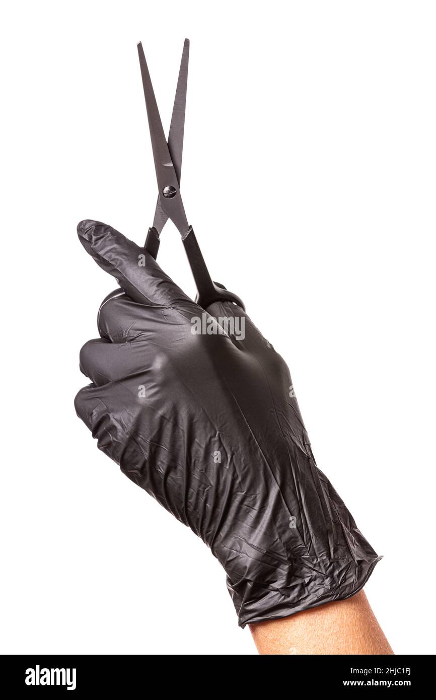 Holds scissors Cut Out Stock Images & Pictures - Alamy