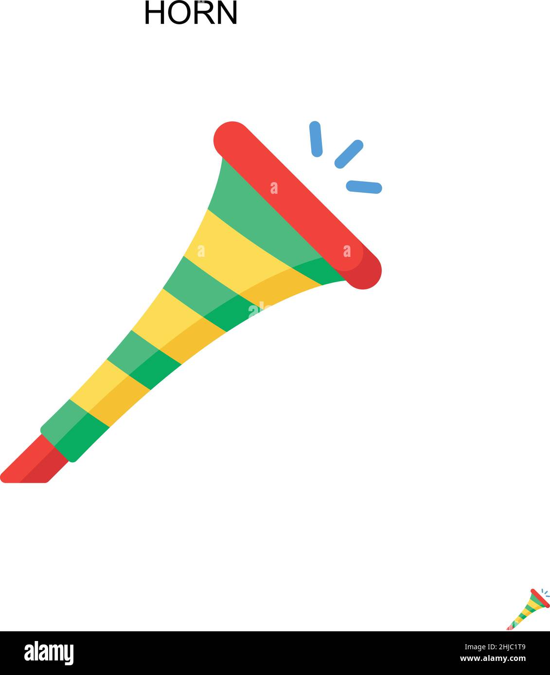 Horn Simple vector icon. Illustration symbol design template for web ...