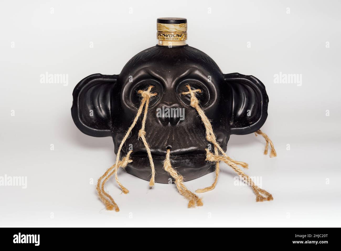 Deadhead alcoholic premium drink with monkey head shape container ...