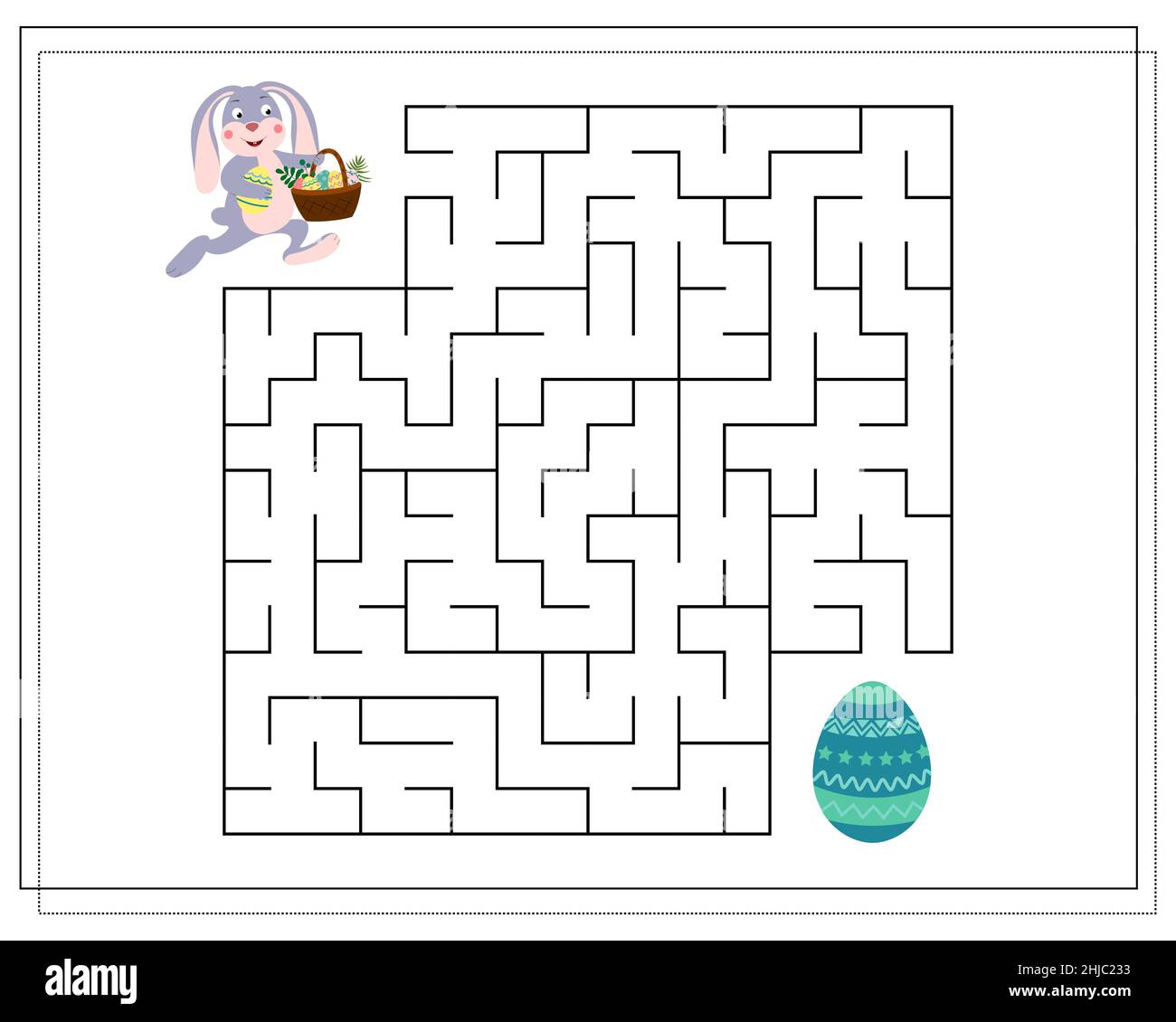 Children's logic game go through the maze. Help find the way to the ...