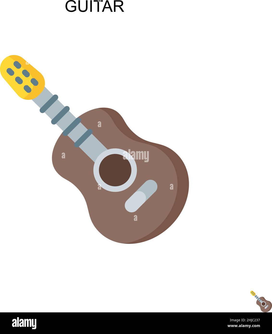 Guitar Simple vector icon. Illustration symbol design template for web ...
