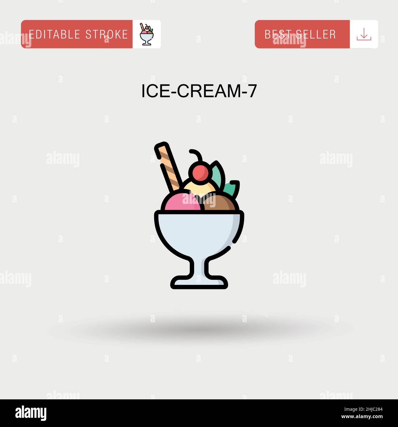 Ice-cream-7 Simple vector icon Stock Vector Image & Art - Alamy