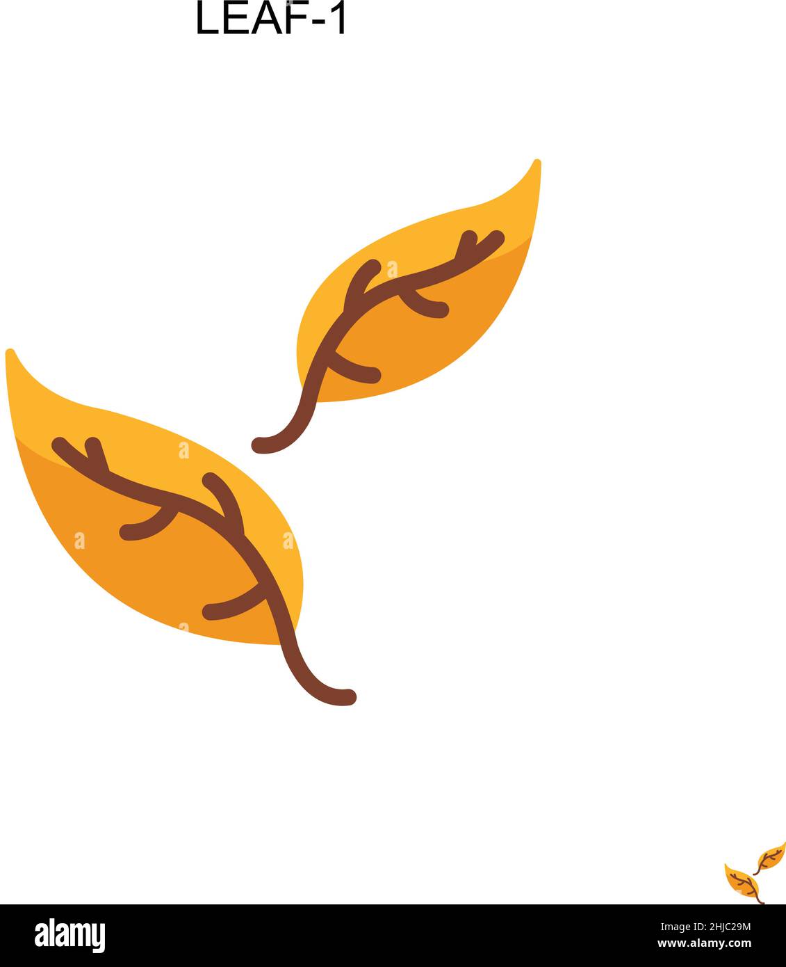 Leaf-1 Simple vector icon. Illustration symbol design template for web ...