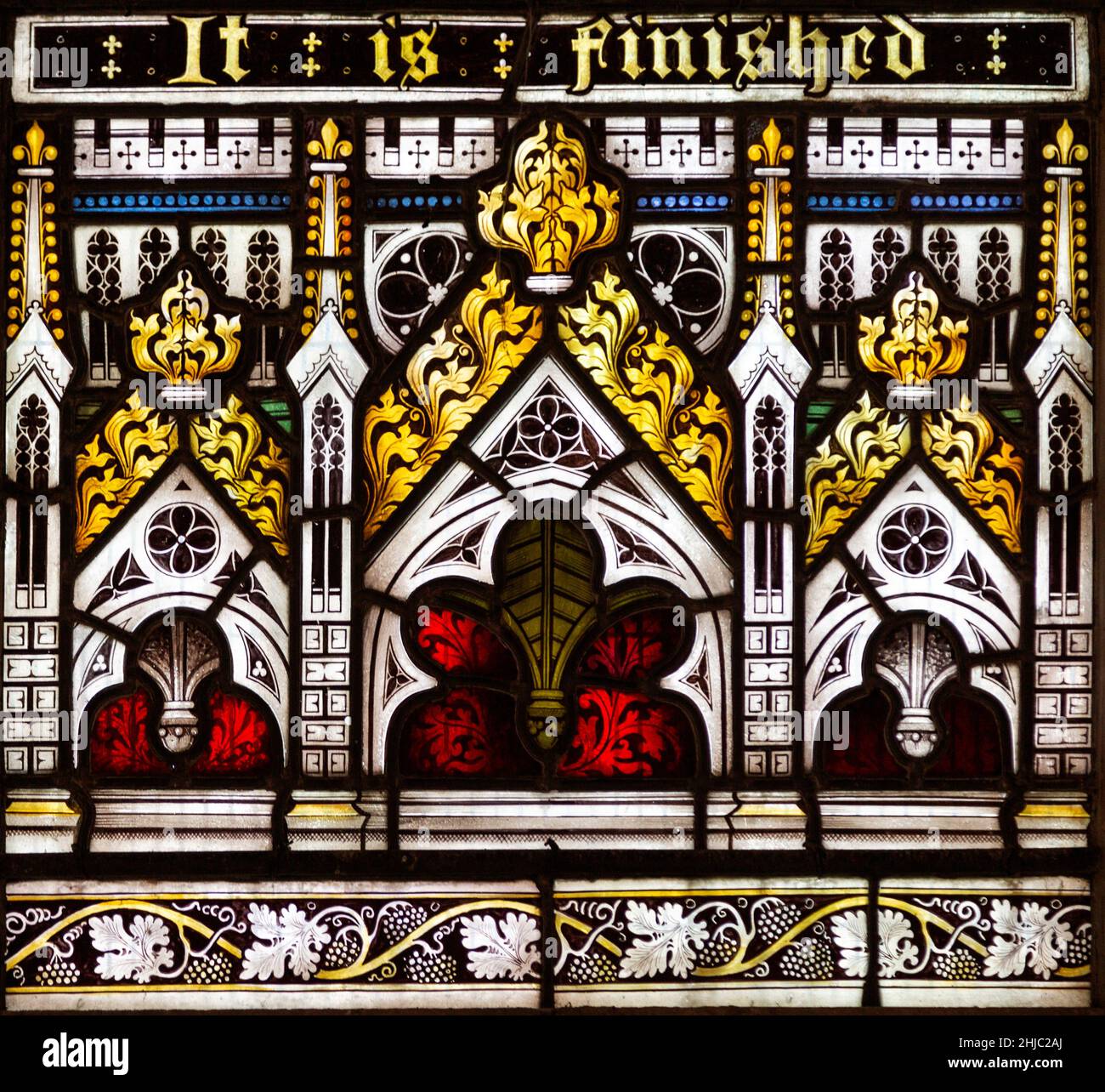 Stained glass window decorative details c 1870-80 by Heaton, Butler and ...