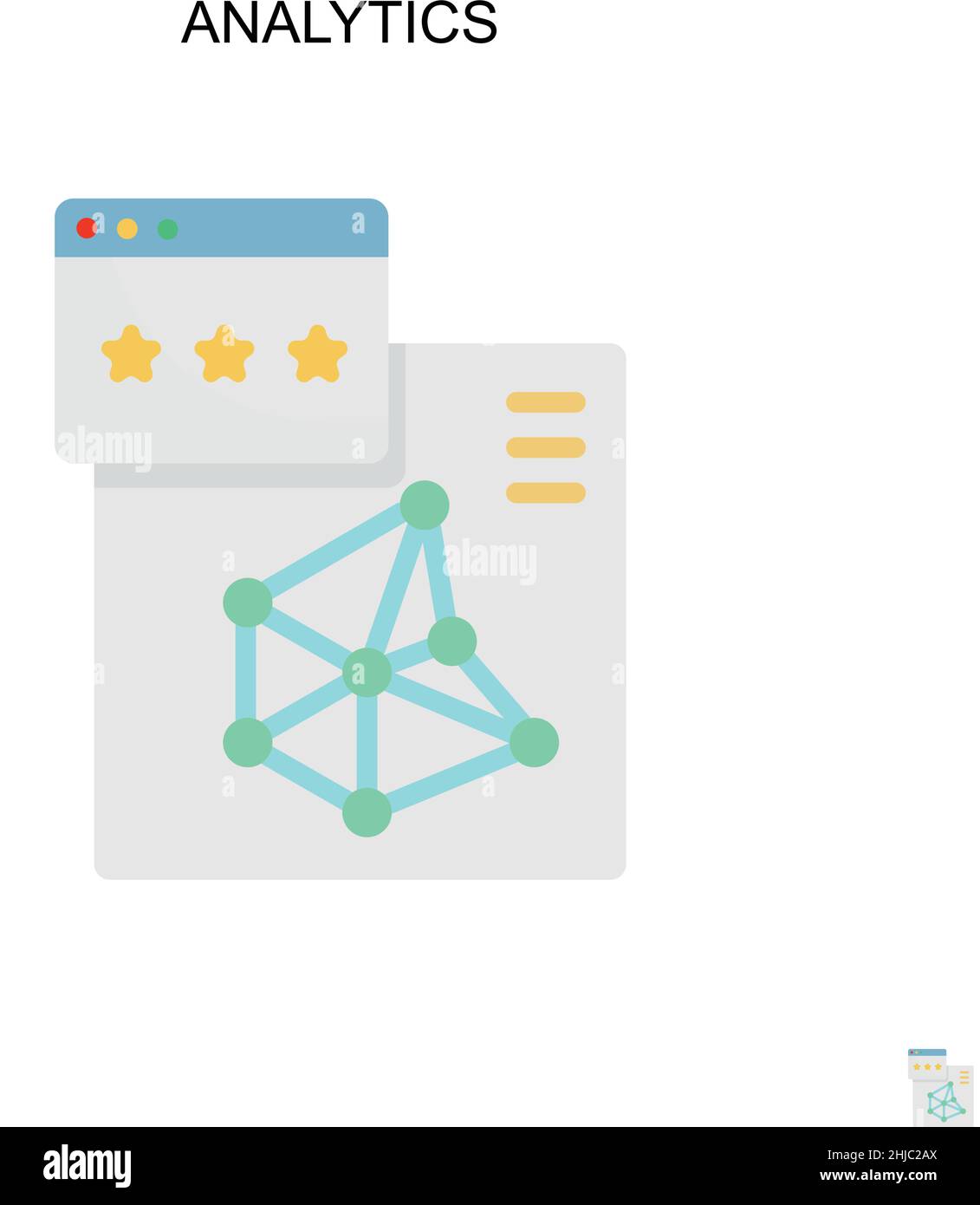 Analytics Simple vector icon. Illustration symbol design template for ...