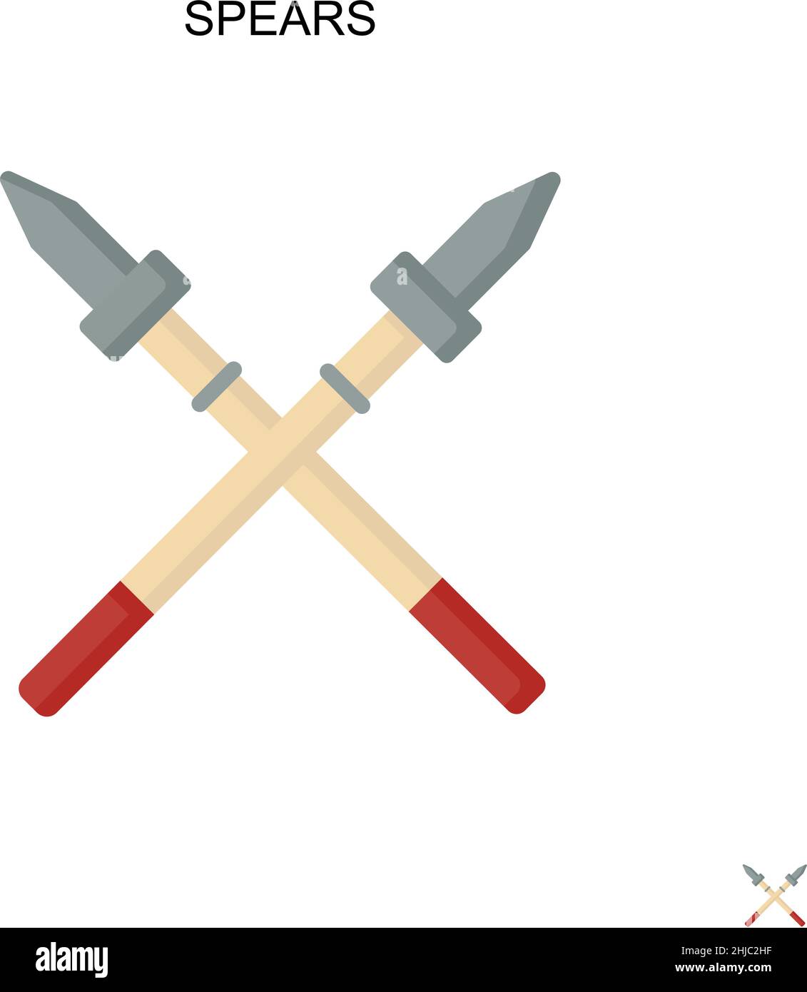 Spears Simple vector icon. Illustration symbol design template for web ...