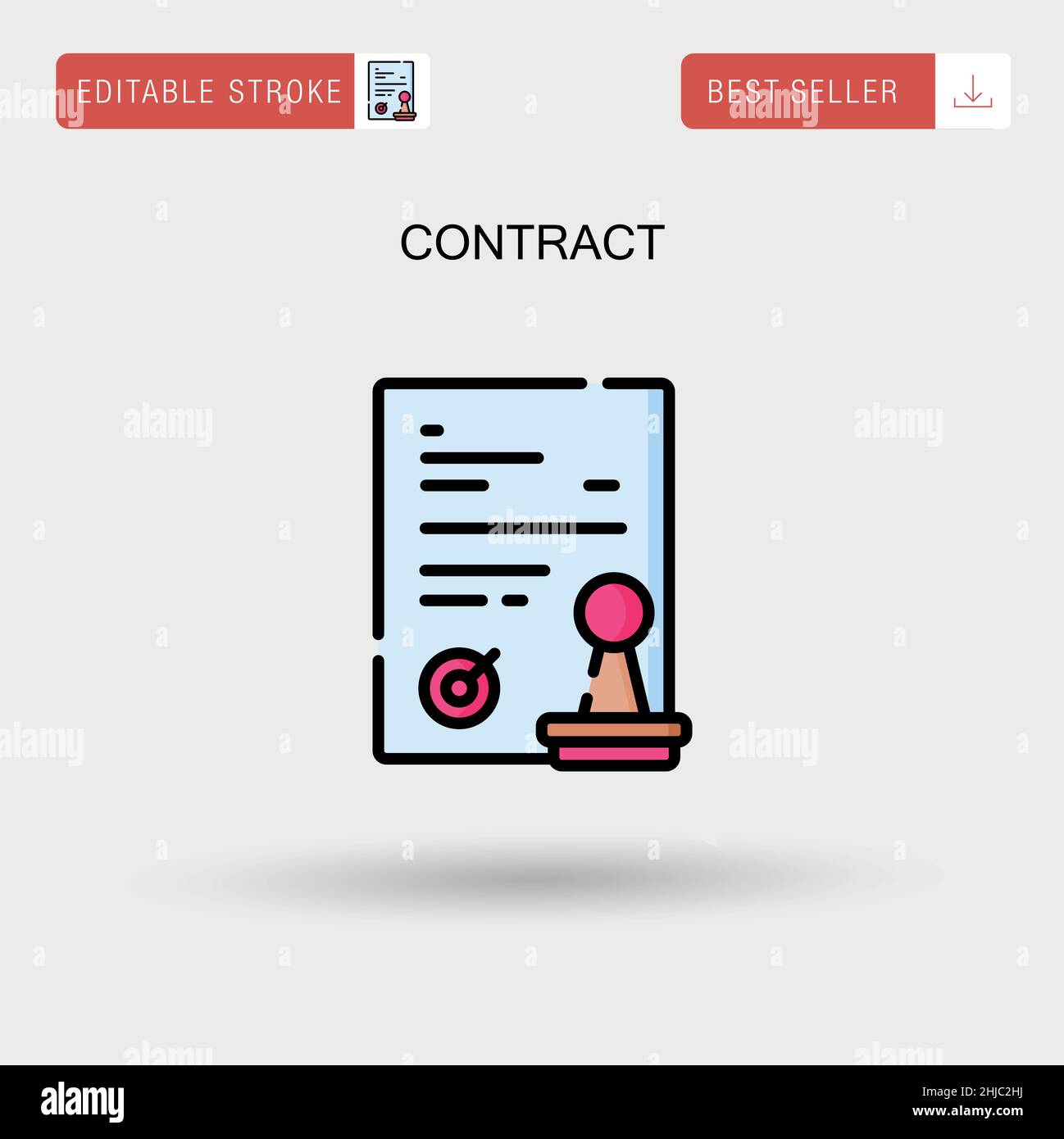 Contract Simple vector icon Stock Vector Image & Art - Alamy