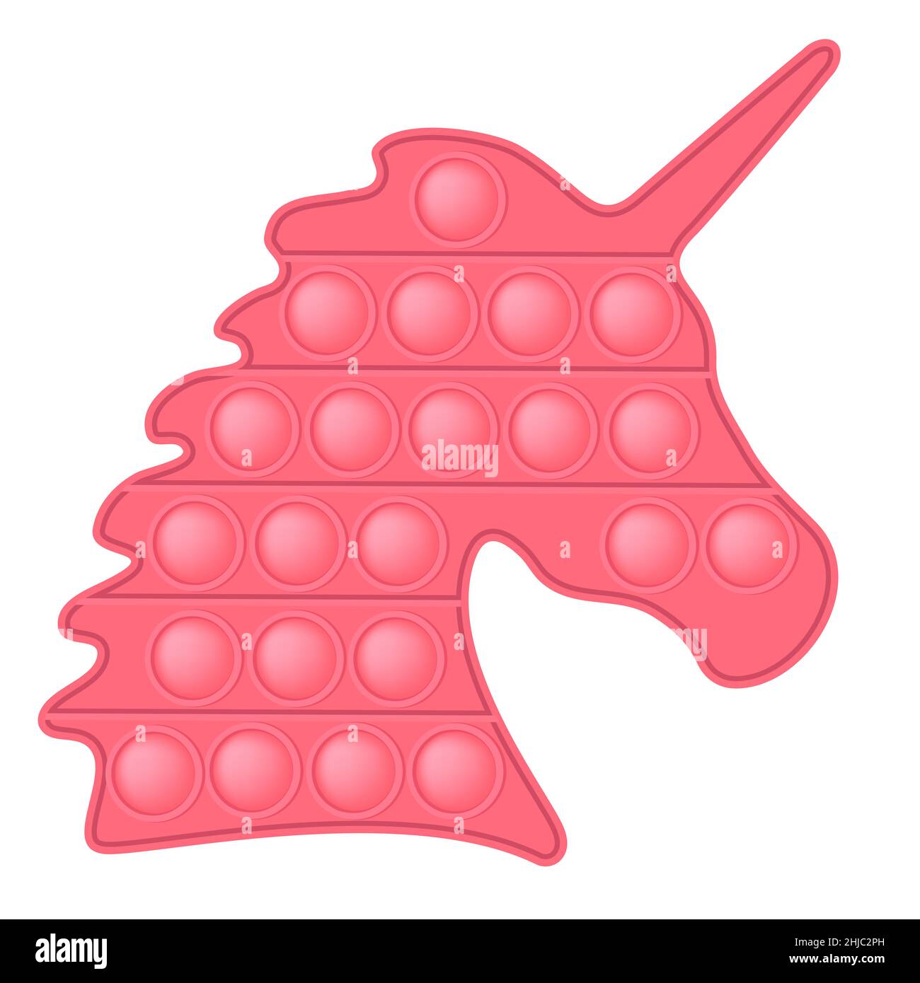 Pop it coral pink unicorn for a Valentines day as a fashionable silicon ...