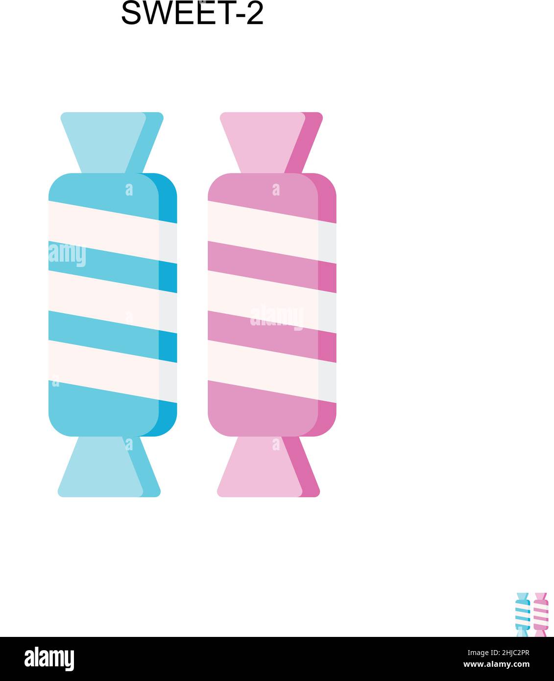 Sweet-2 Simple vector icon. Illustration symbol design template for web ...