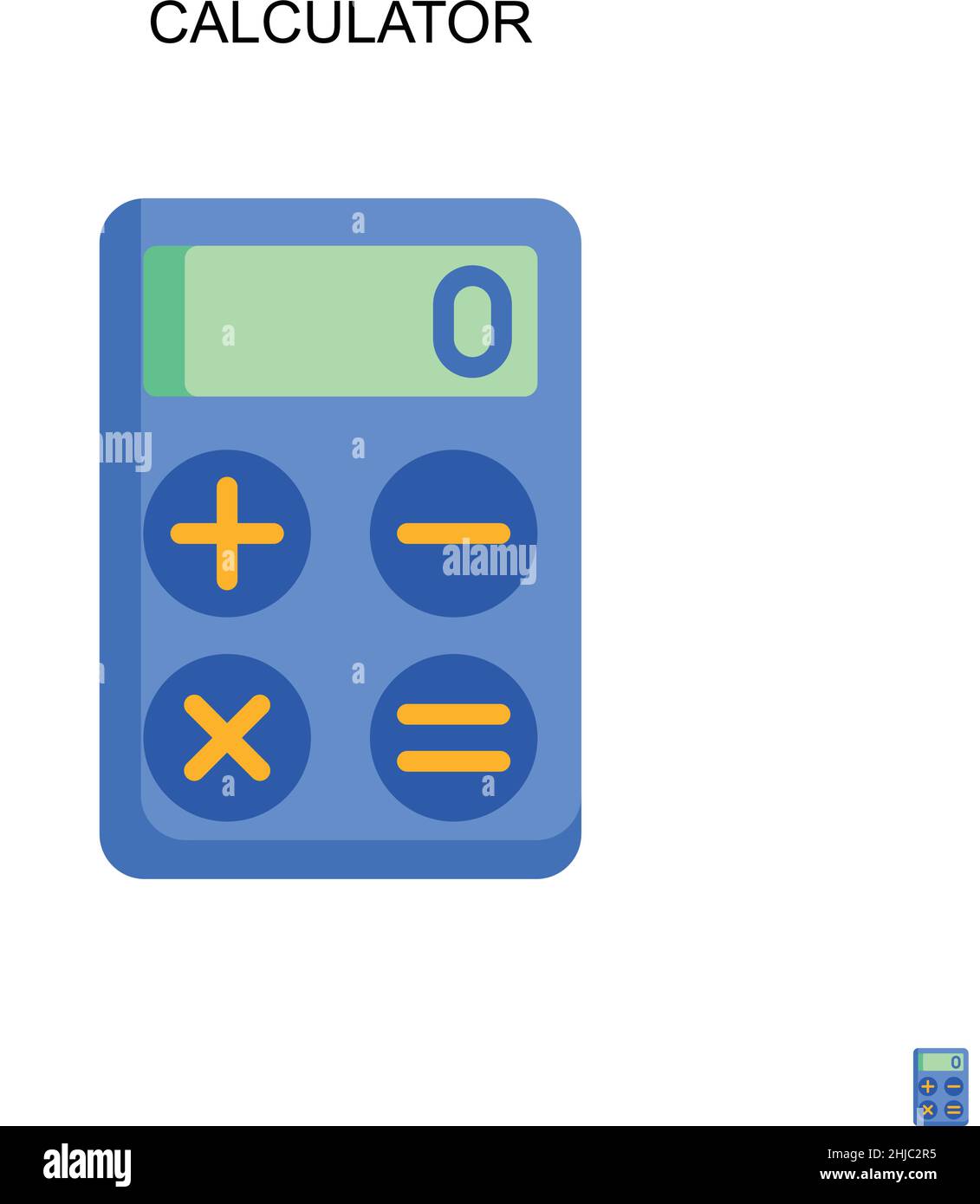 Calculator Simple vector icon. Illustration symbol design template for ...