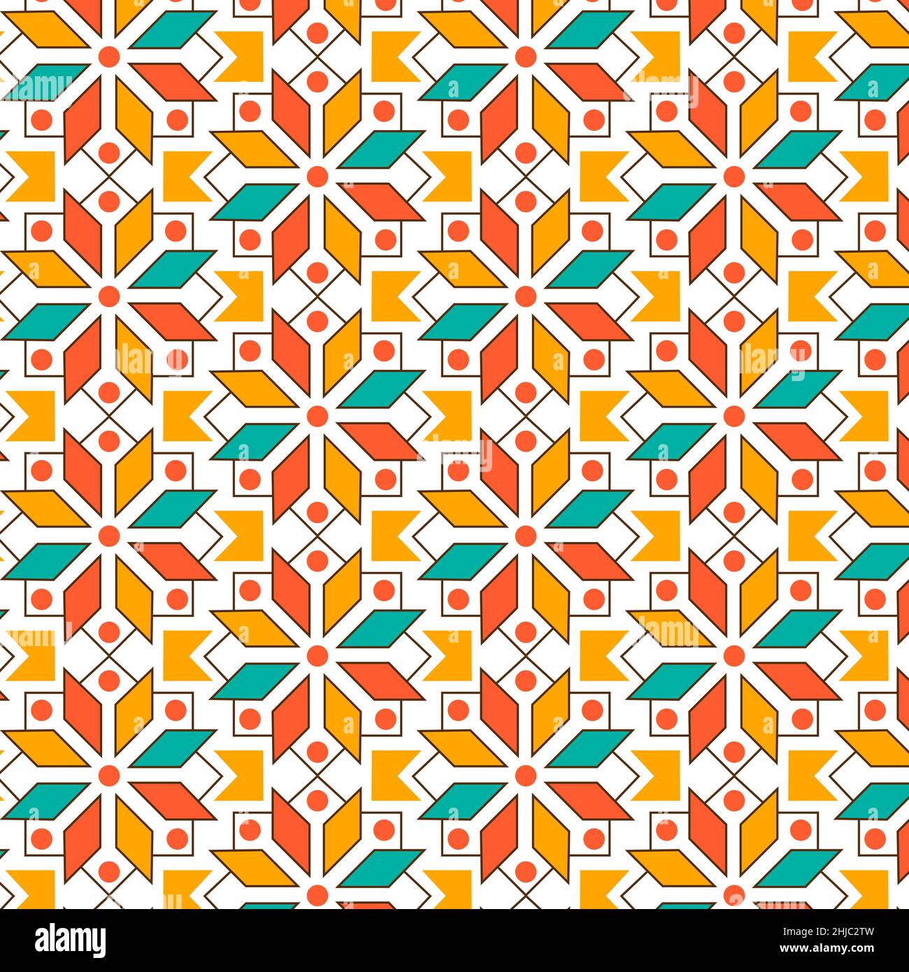 Flat design creative arabesque pattern Vector illustration Stock Vector ...