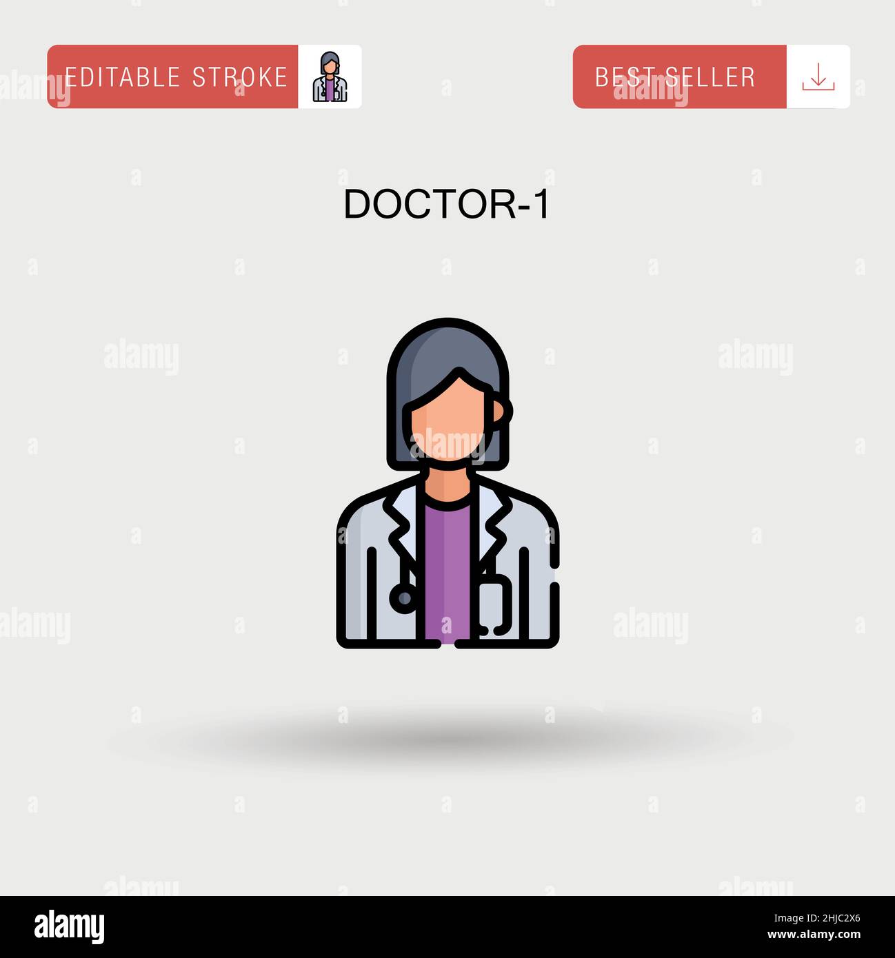 Doctor icon outline vector hi-res stock photography and images - Alamy