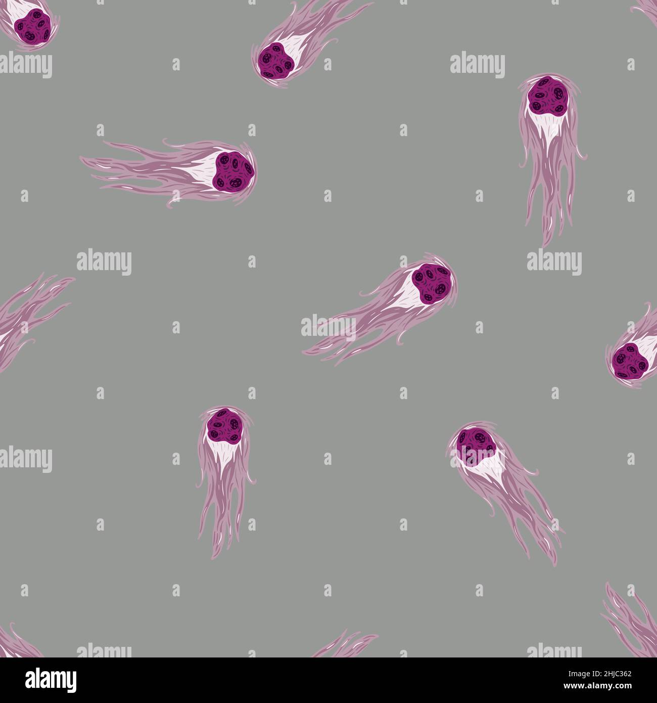 Comet fly seamless pattern. Design meteorite rain . Repeated texture in ...