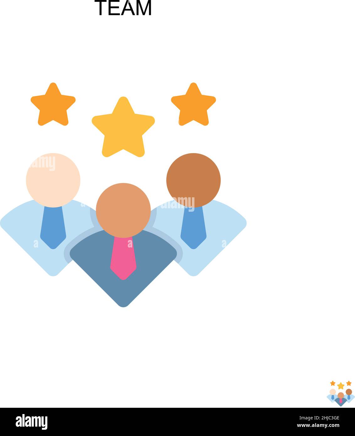 Team Simple vector icon. Illustration symbol design template for web ...