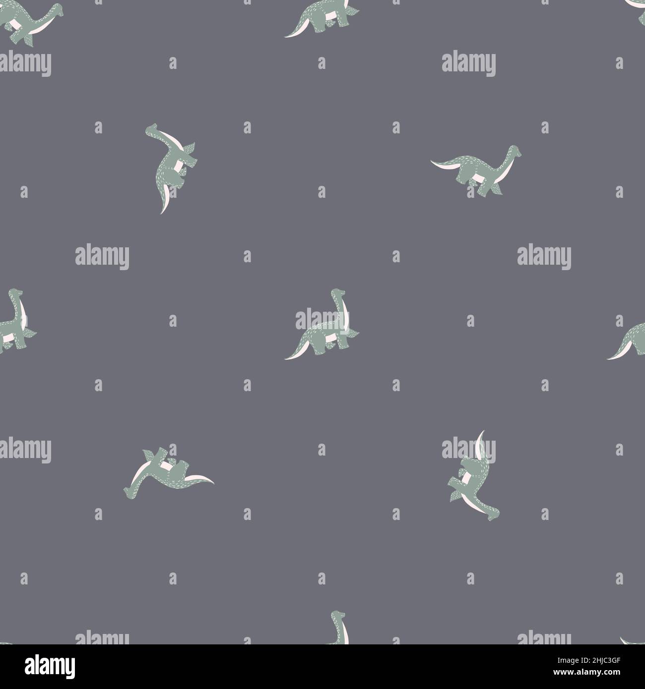 Cute brachiosaurus seamless pattern. Funny children dinosaur sketch ...