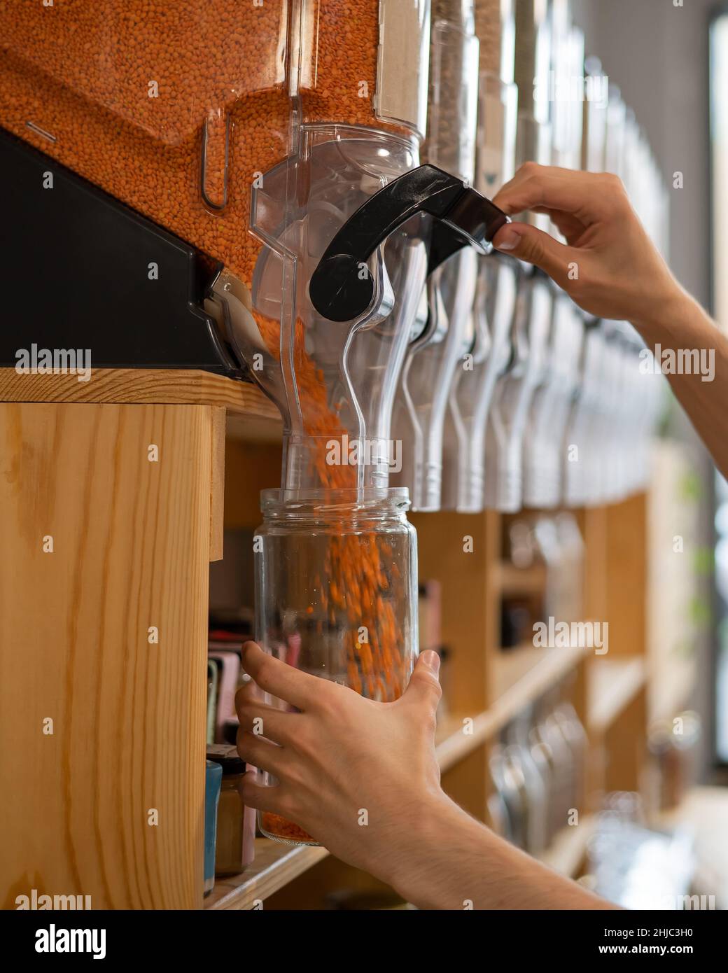 Green lentils packaging hi-res stock photography and images - Alamy