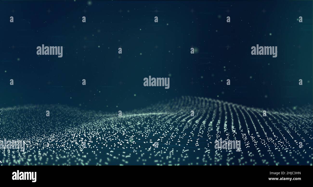 Image of multiple floating light spots on blue background Stock Photo ...