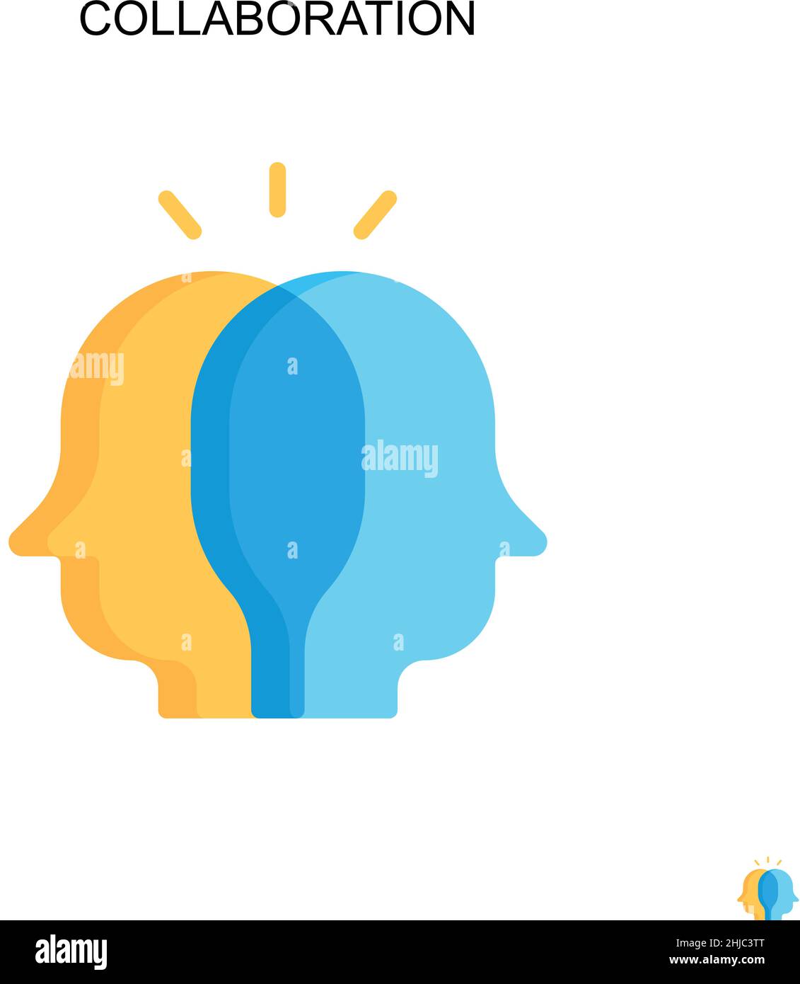 Collaboration Simple vector icon. Illustration symbol design template ...