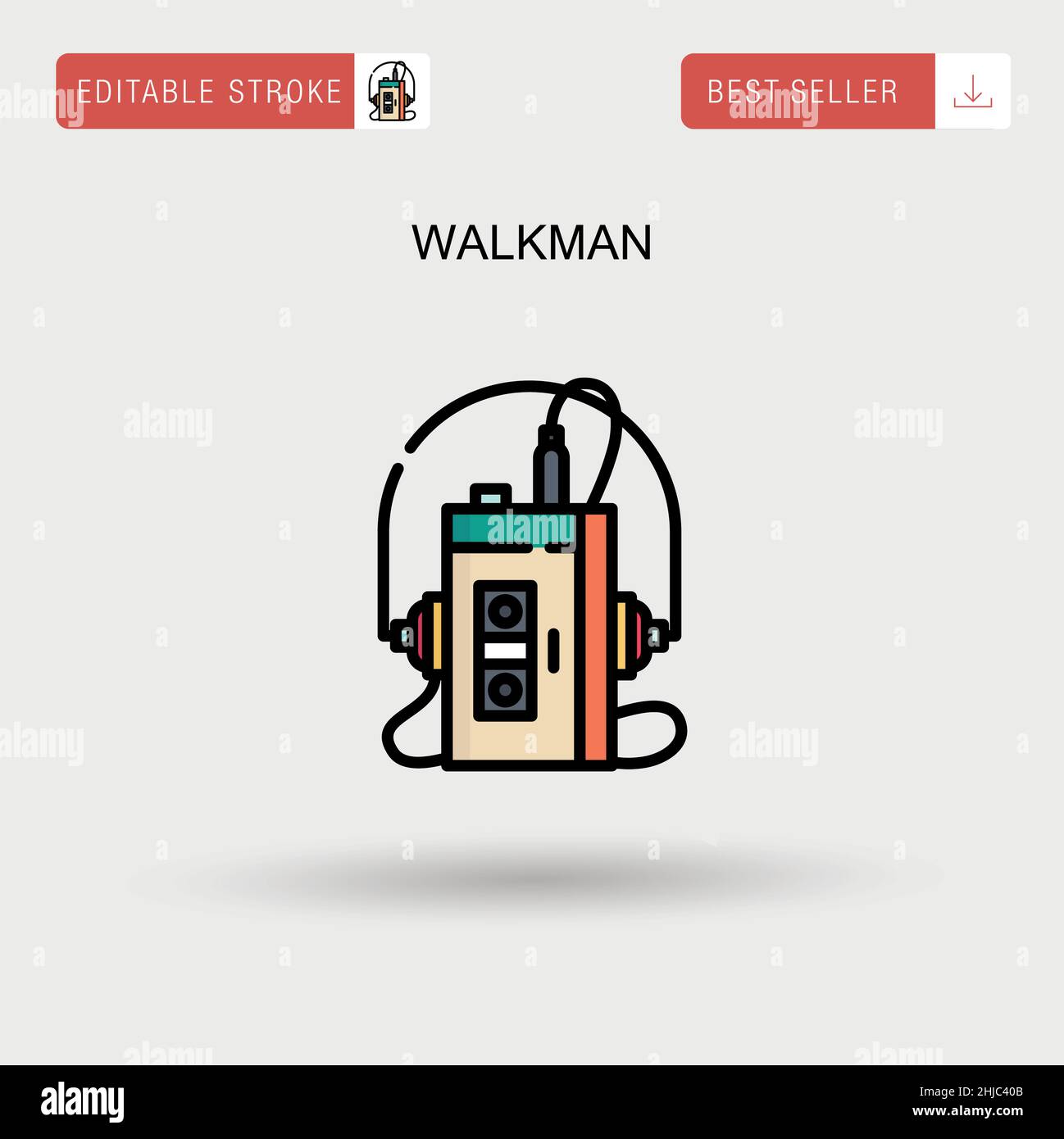 Walkman Simple vector icon Stock Vector Image & Art - Alamy