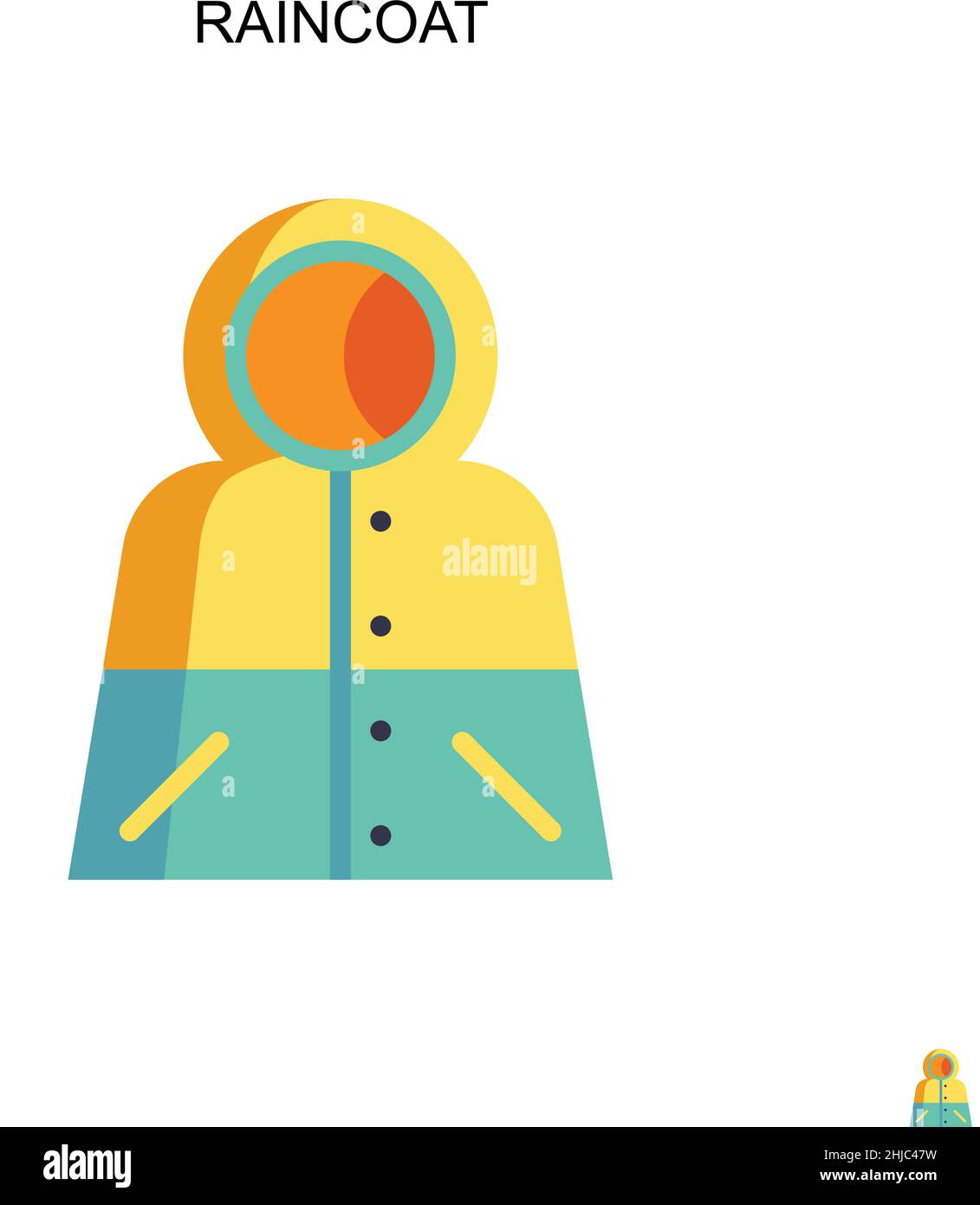 Raincoat Simple vector icon. Illustration symbol design template for ...