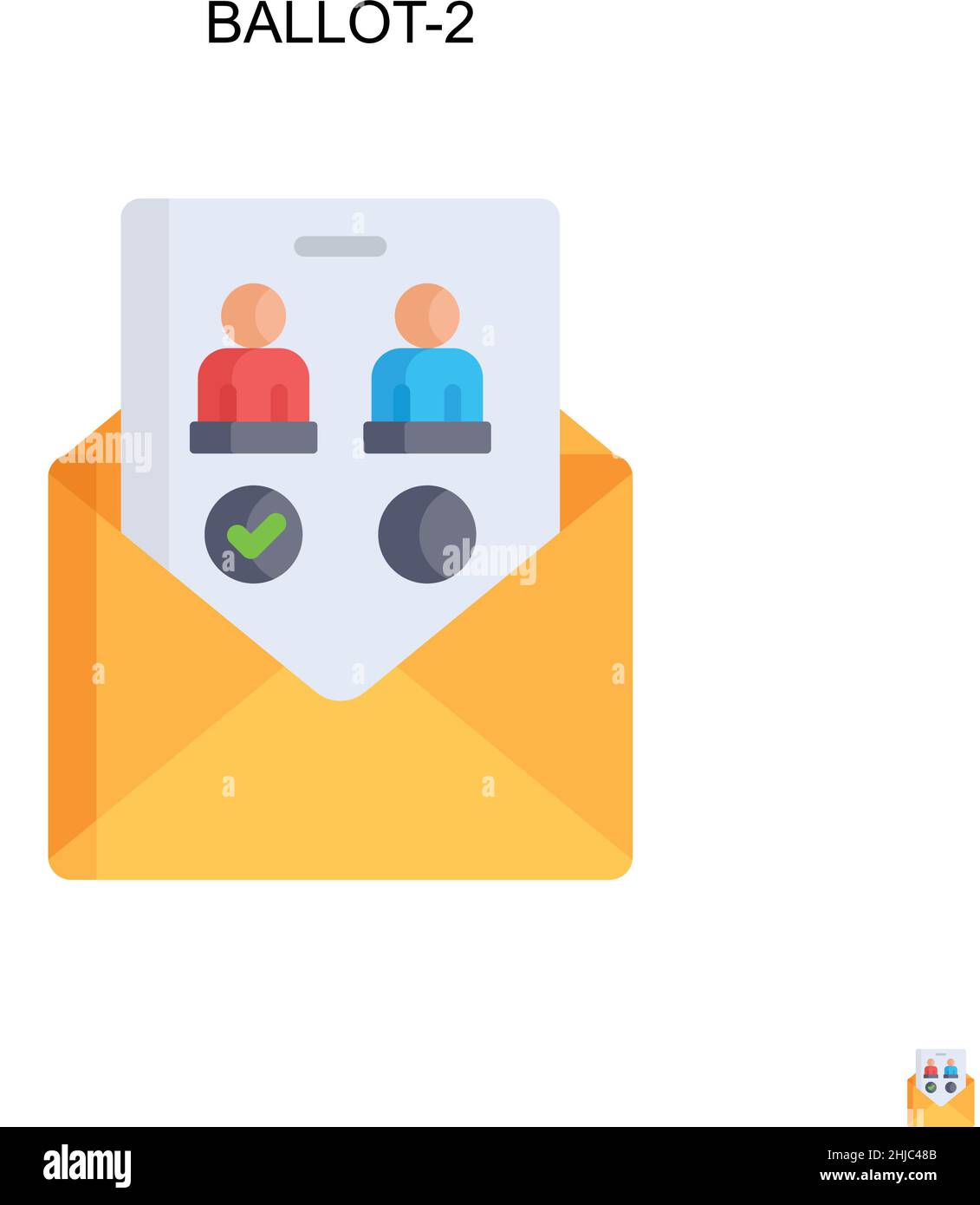 Ballot-2 Simple vector icon. Illustration symbol design template for ...