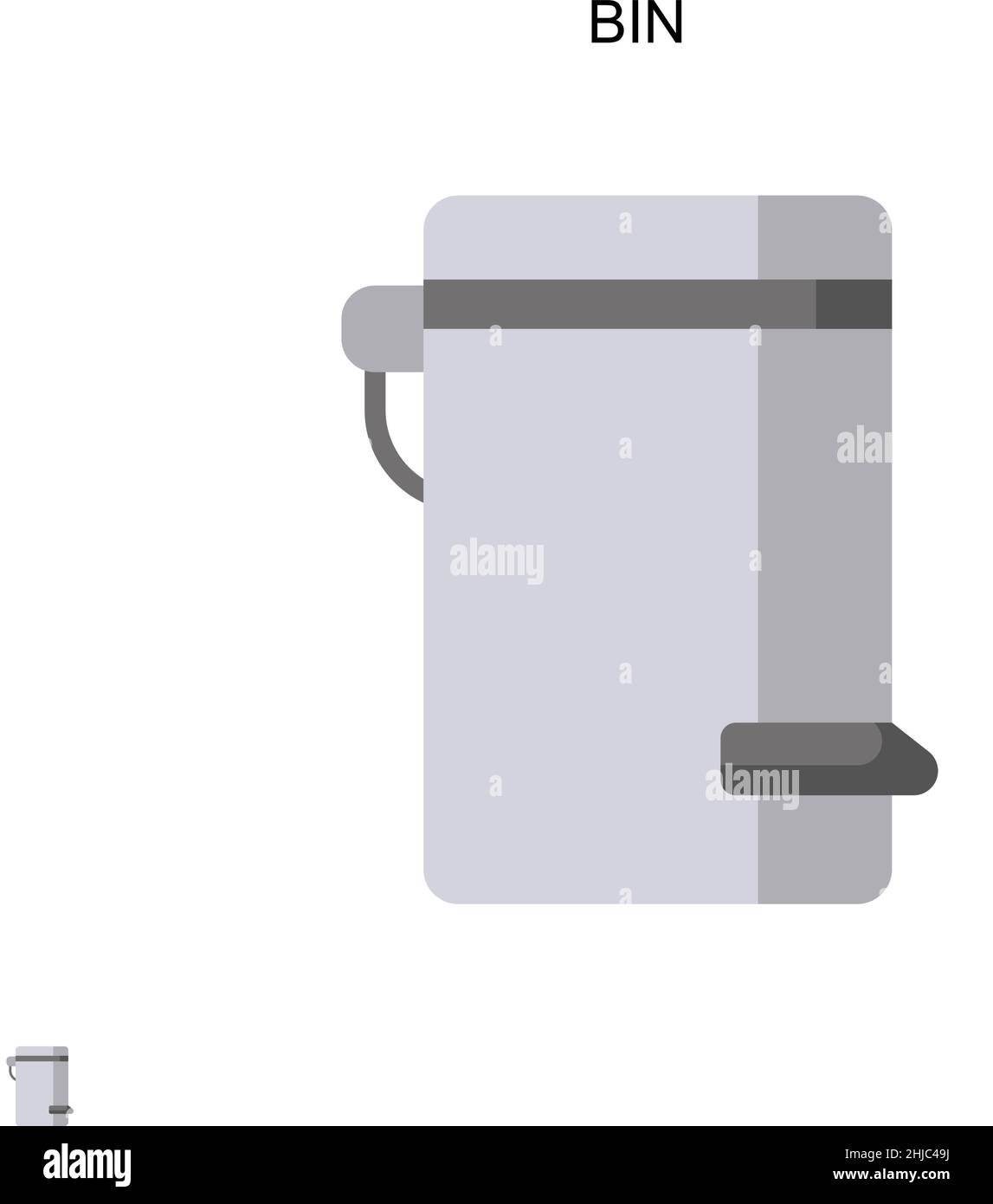 Bin Simple vector icon. Illustration symbol design template for web ...