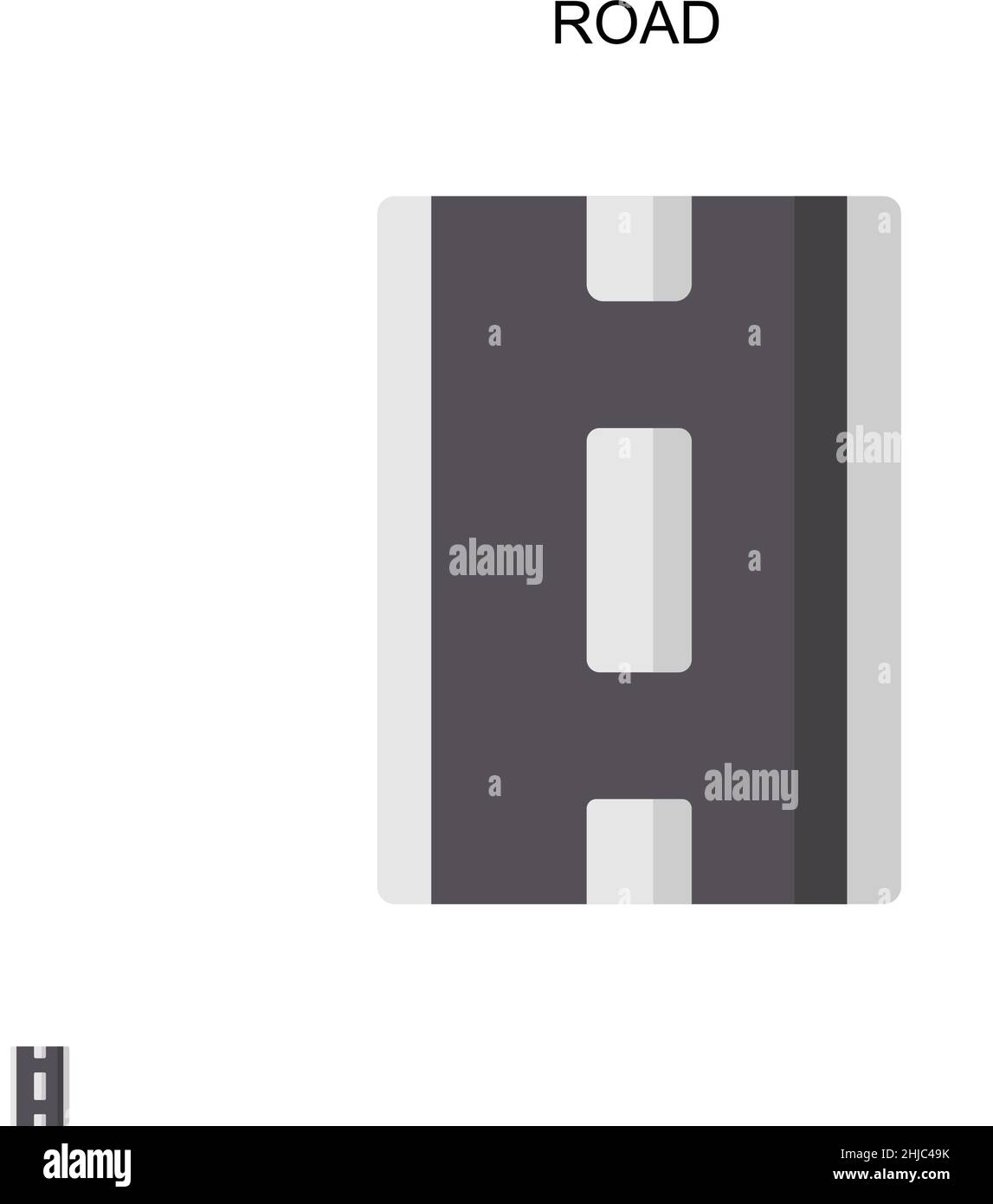 Road Simple vector icon. Illustration symbol design template for web ...