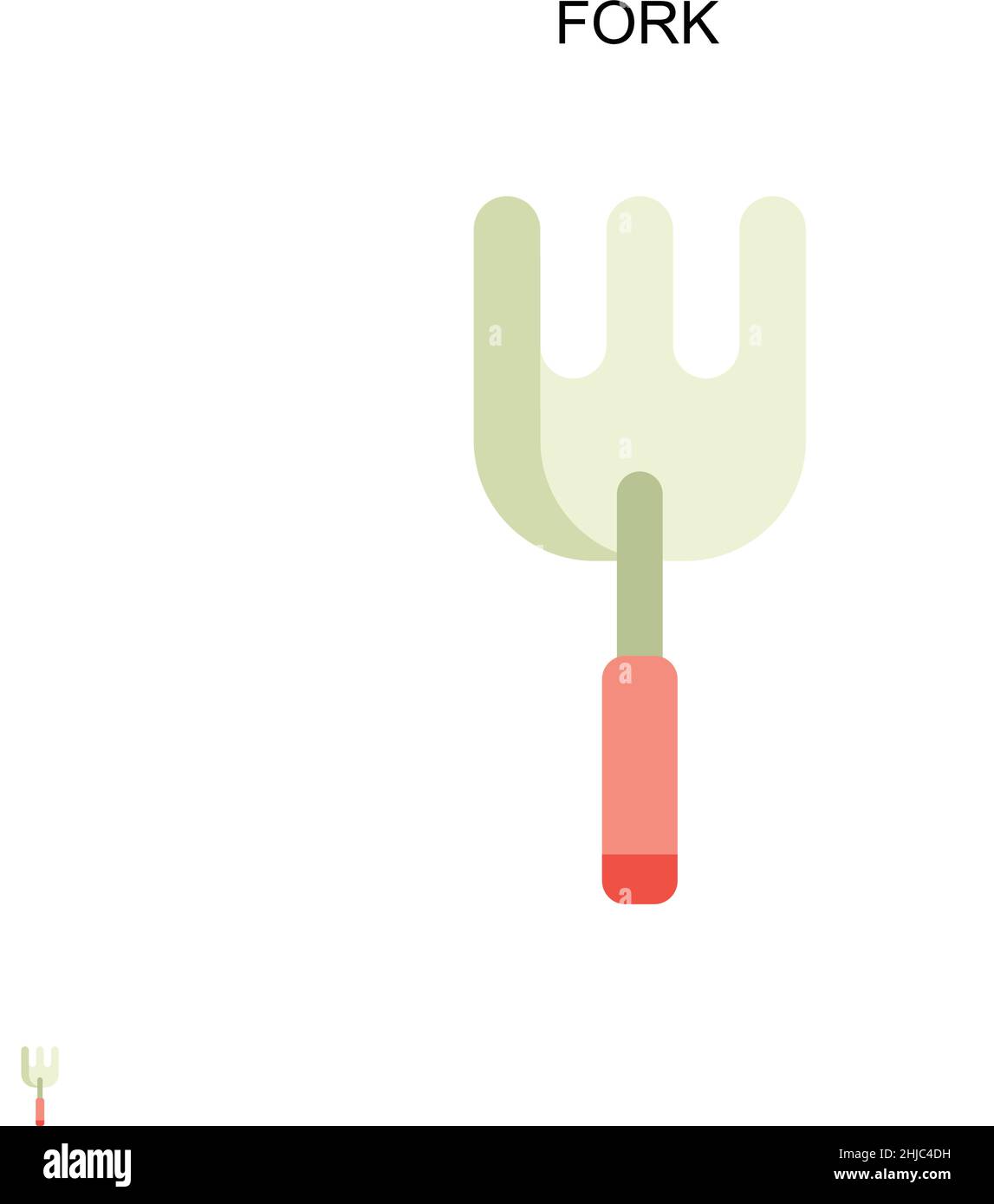 Fork Simple vector icon. Illustration symbol design template for web ...