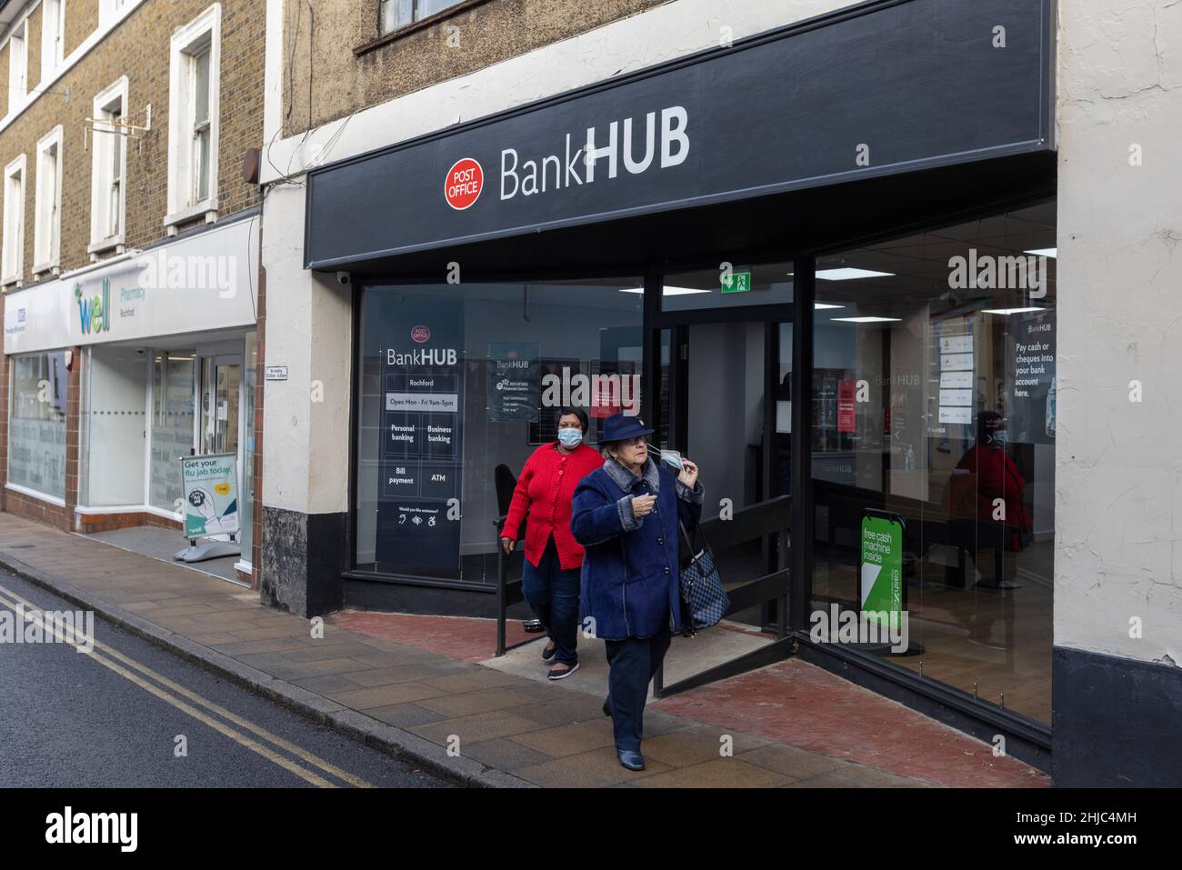 'Bank Hub' opened by the Post Office in Rochford, Essex, to enable ...