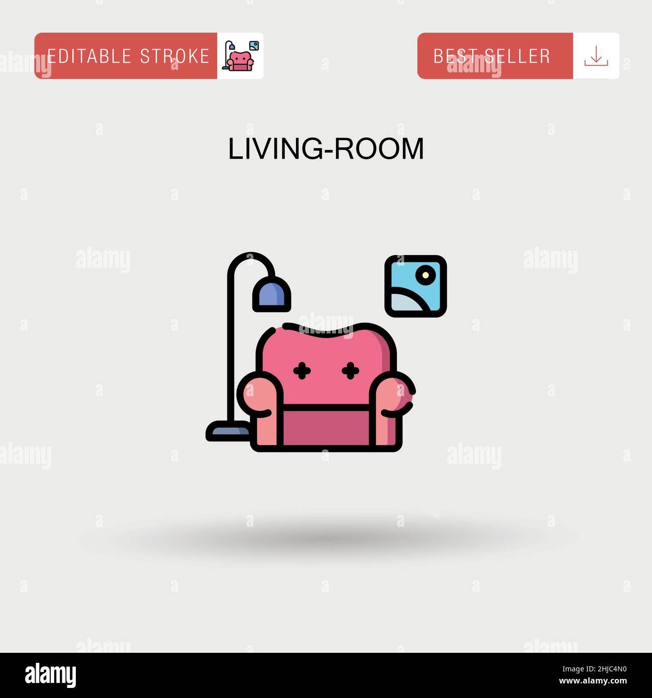 Living room loft style Stock Vector Images - Alamy