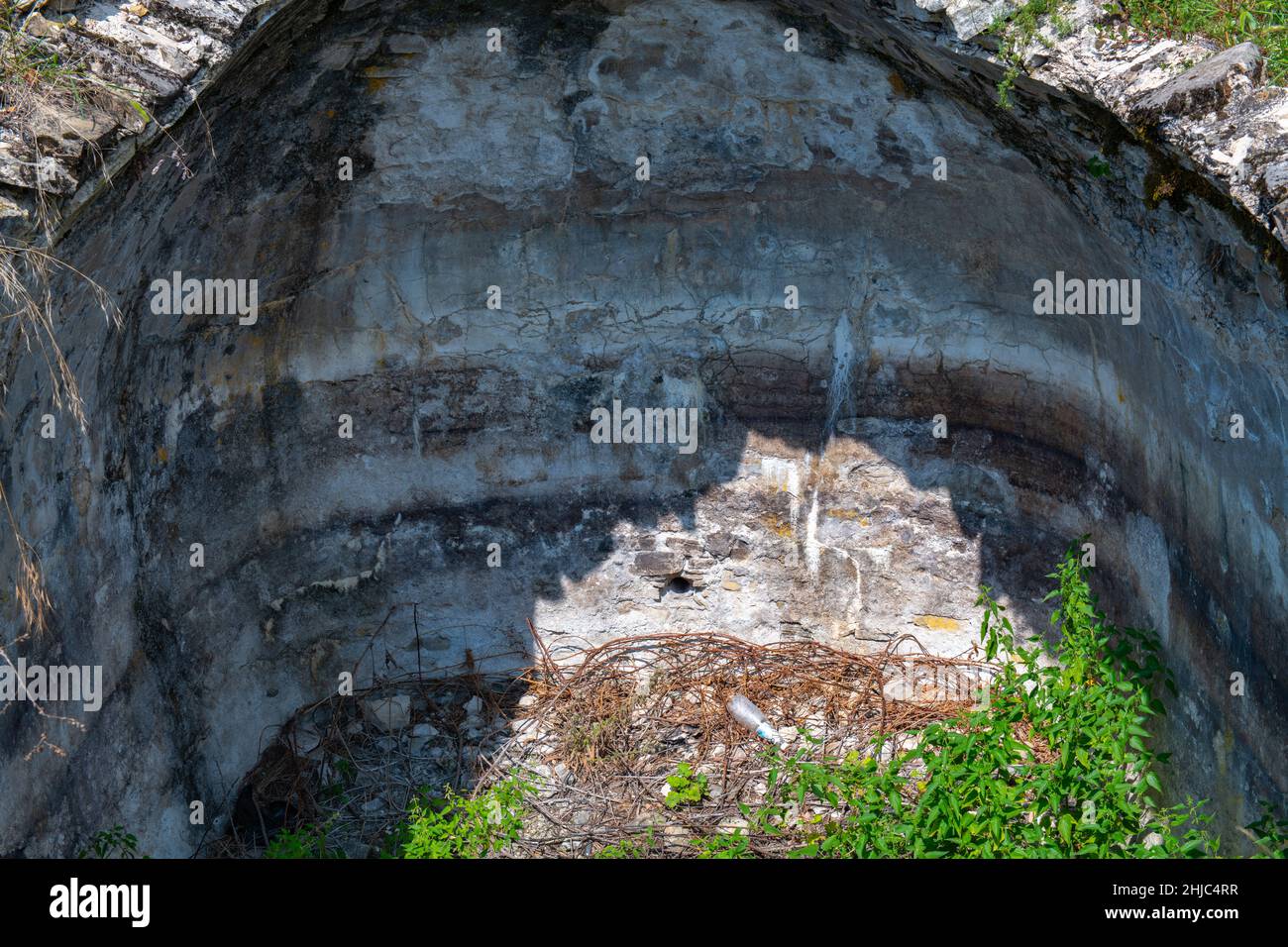 water storage pit on the territory of the temple of Quetera Stock Photo ...