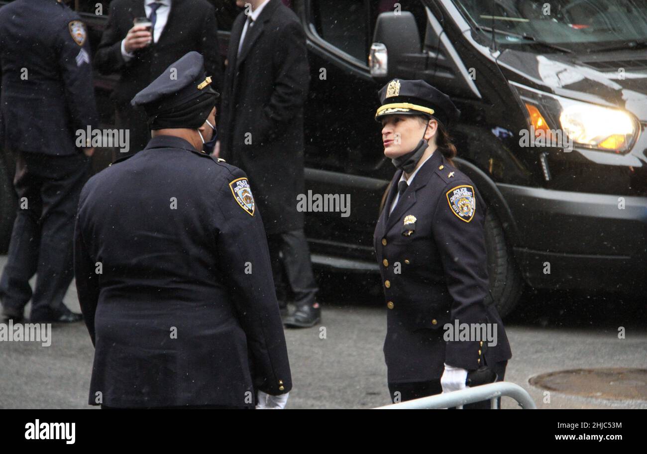 New York, USA. 28th Jan, 2022. (NEW) Funeral ceremony for Jason Rivera ...