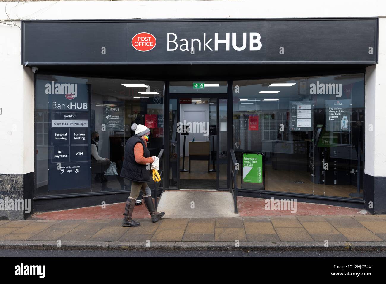 'Bank Hub' opened by the Post Office in Rochford, Essex, to enable ...