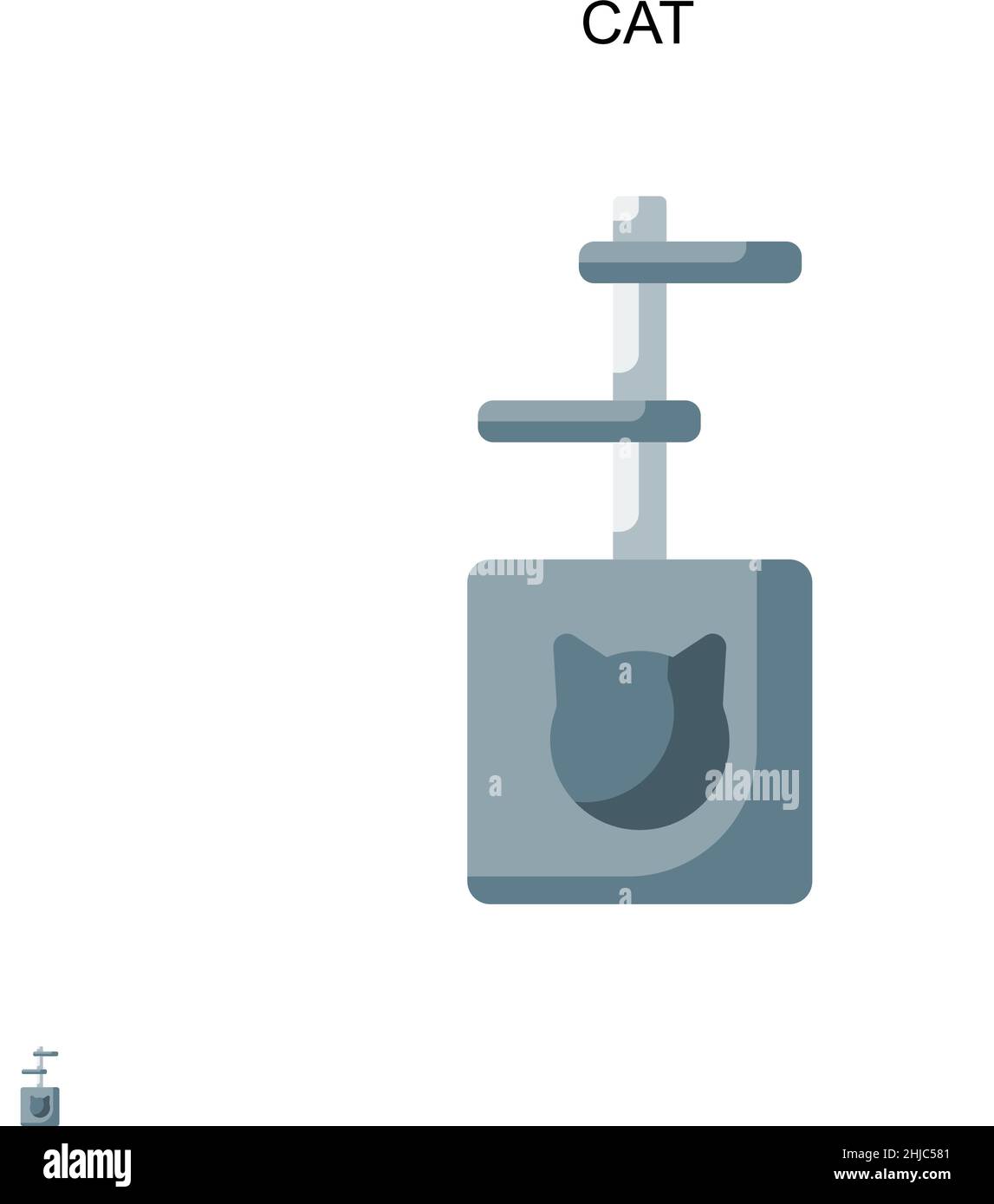 Cat Simple vector icon. Illustration symbol design template for web ...