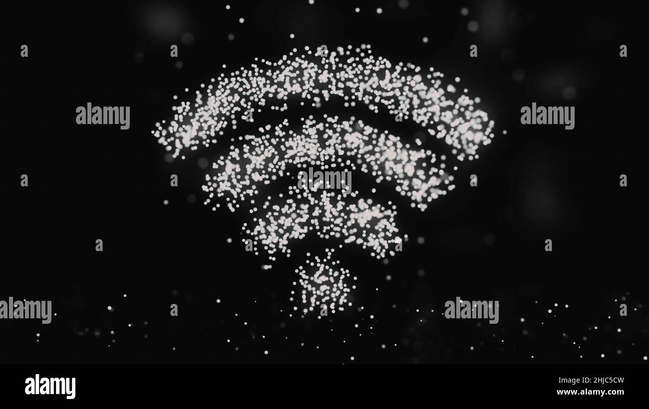 Wireless network icon. Wi-Fi symbol. Animation of wifi element in 4K on ...