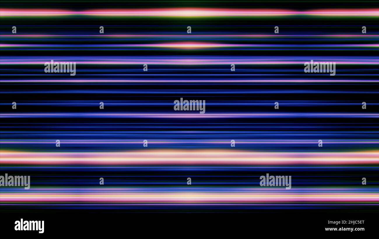 A beautiful straight colorful rays shining and rotating on black ...