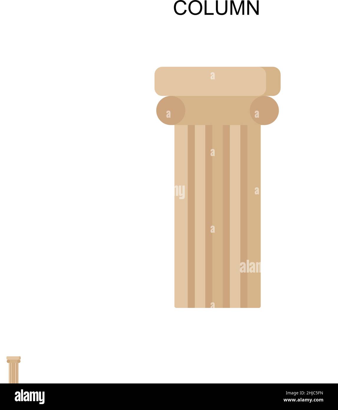 Column Simple vector icon. Illustration symbol design template for web ...